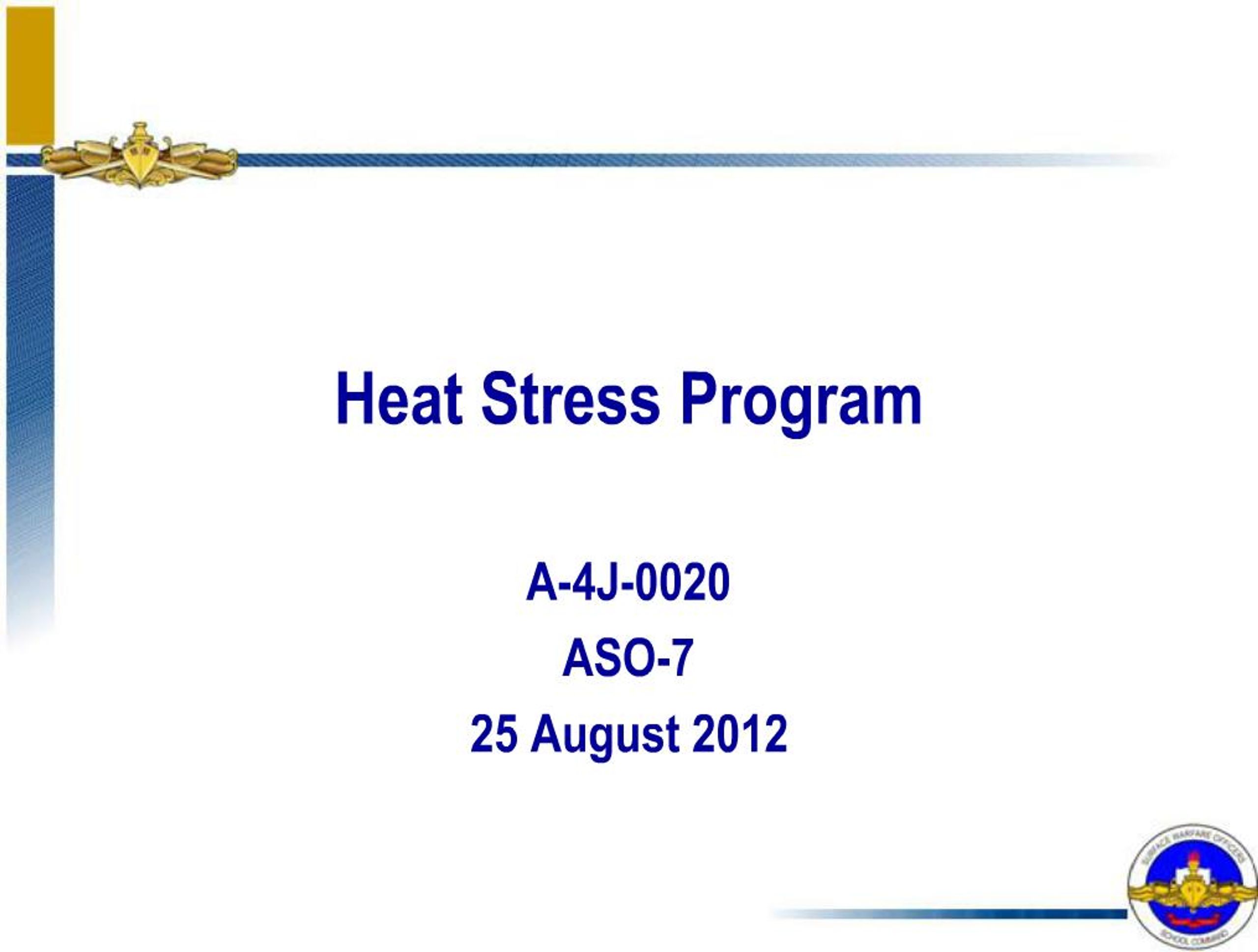 PPT - Heat Stress Program PowerPoint Presentation, free download - ID ...