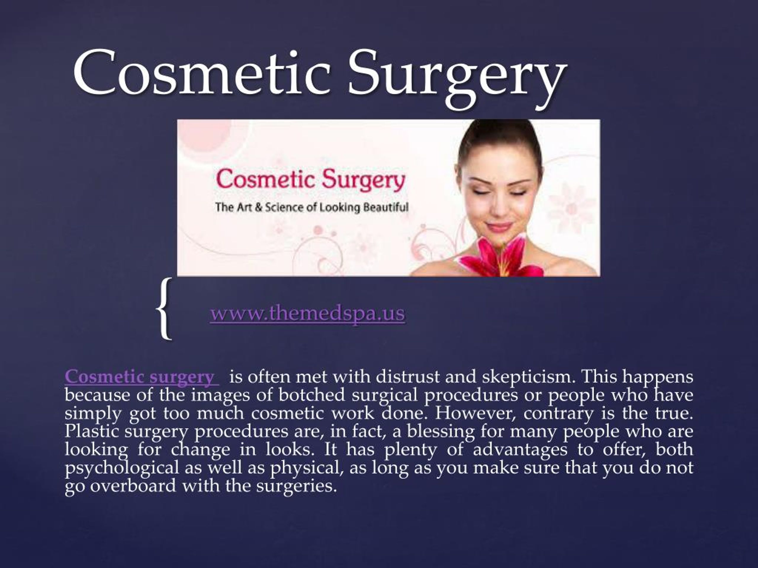 PPT - Cosmetic Surgery PowerPoint Presentation, free download - ID:7134966