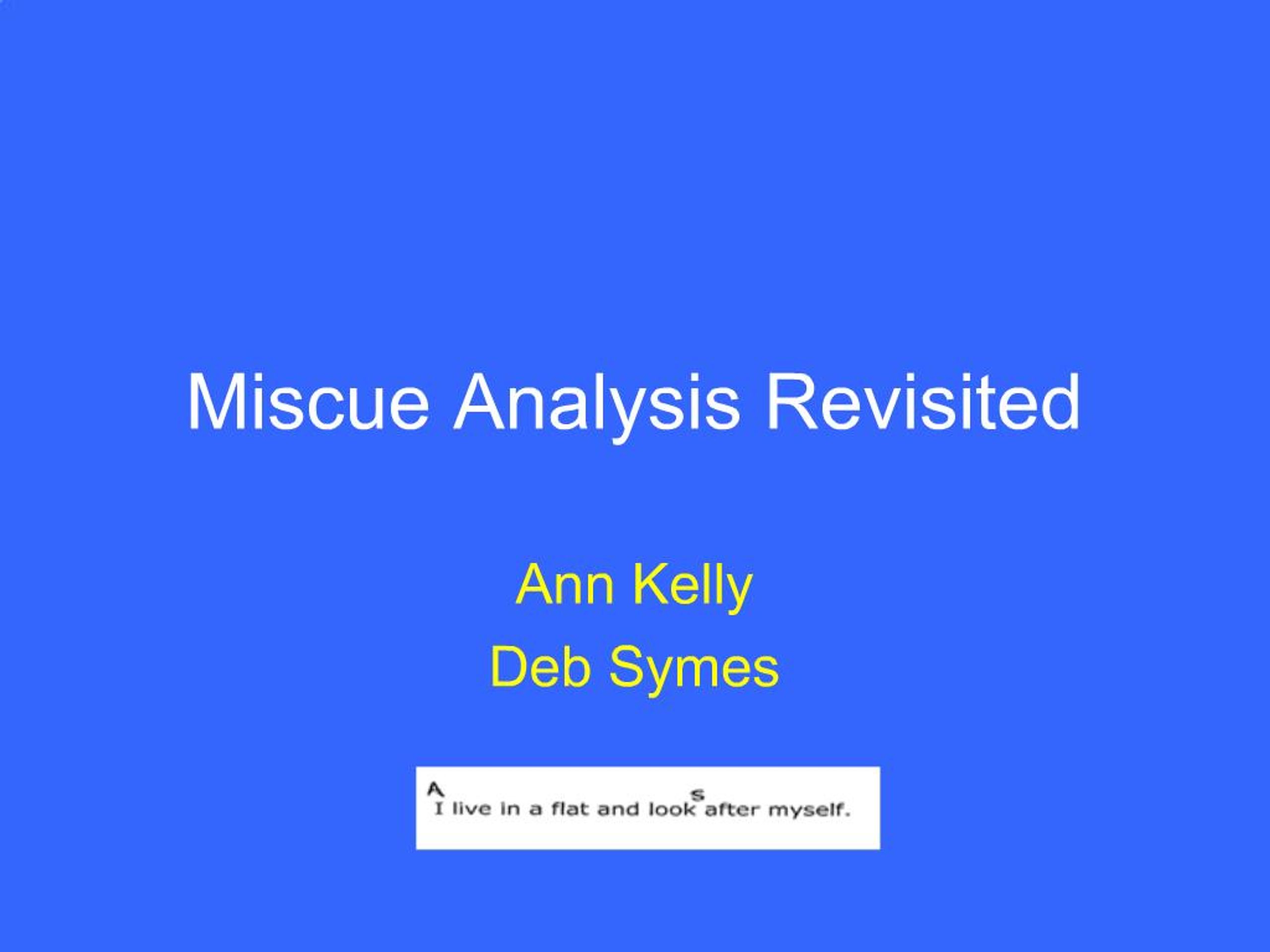 PPT - Miscue Analysis Revisited PowerPoint Presentation, free download ...