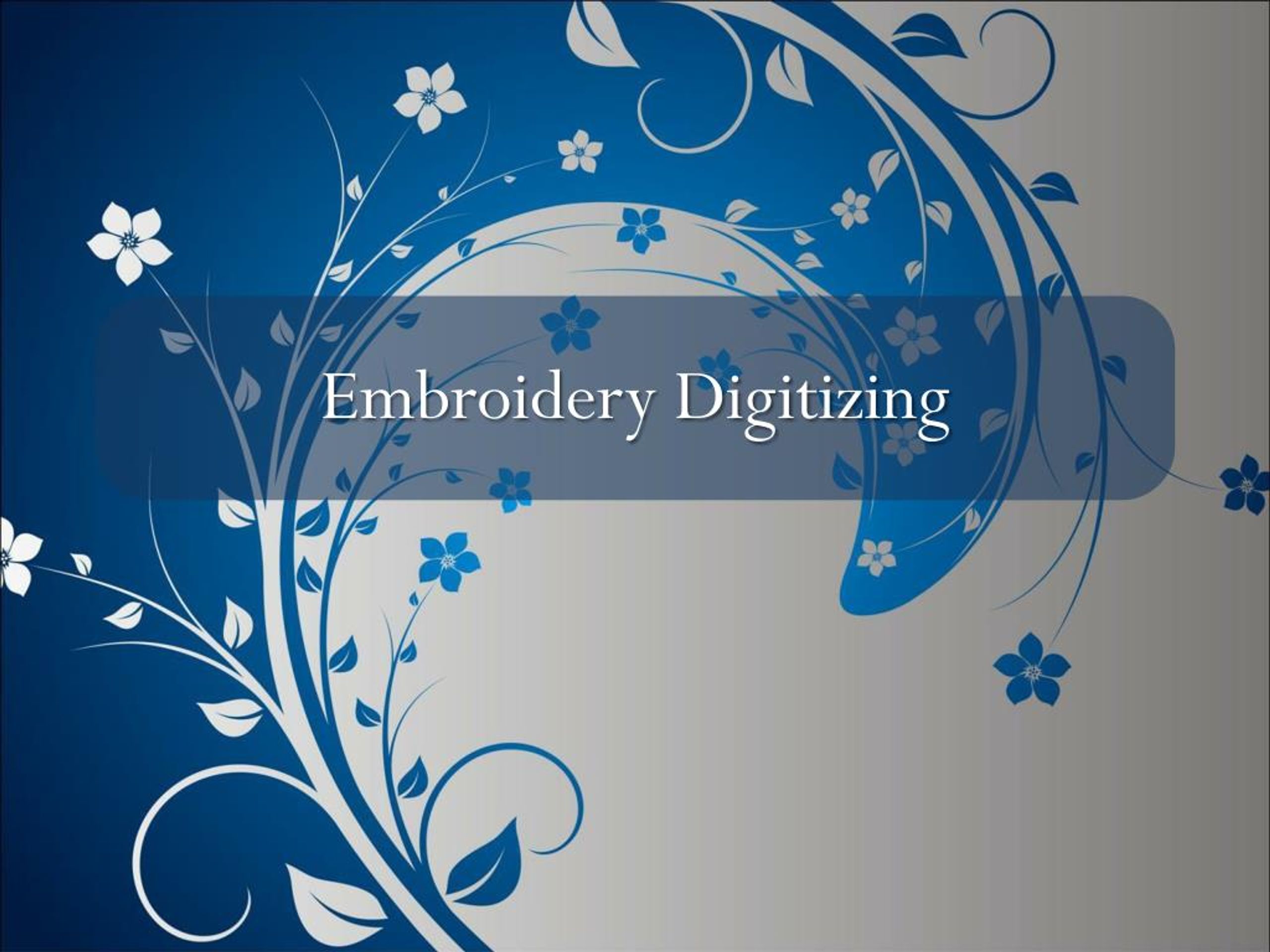 PPT - The Basics of Embroidery Digitizing PowerPoint Presentation, free ...