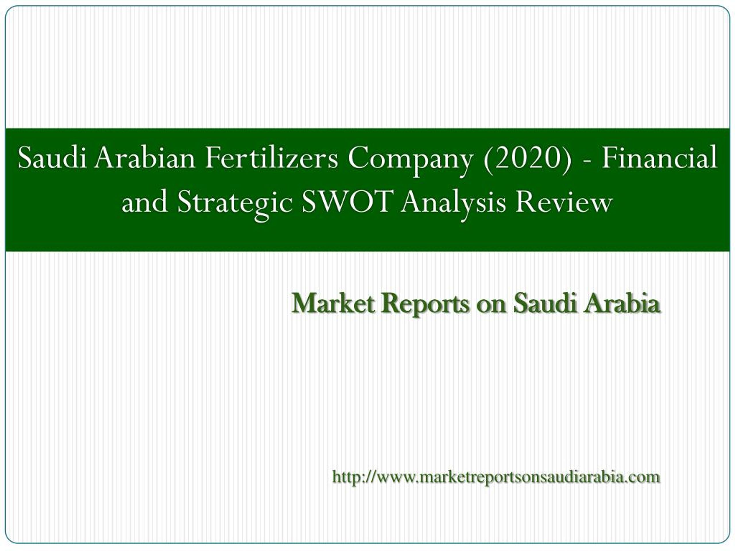 PPT - Saudi Arabian Fertilizers Company (2020) PowerPoint Presentation ...