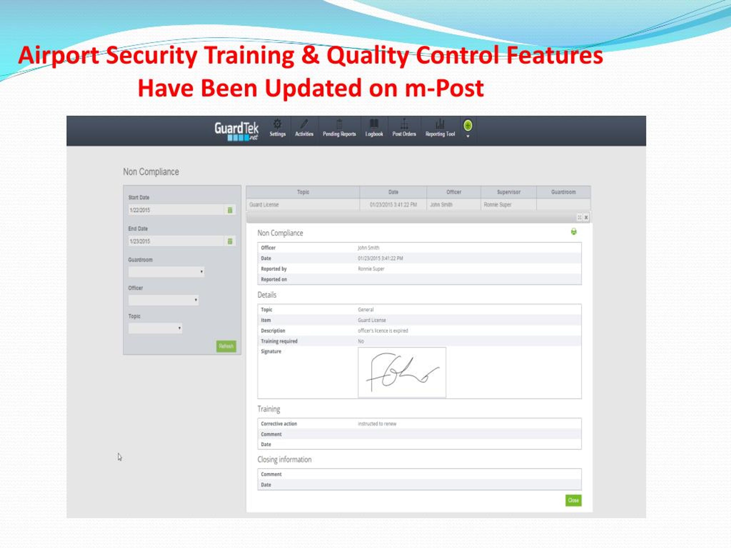 PPT - Airport Security Training & Quality Control Features Have B ...