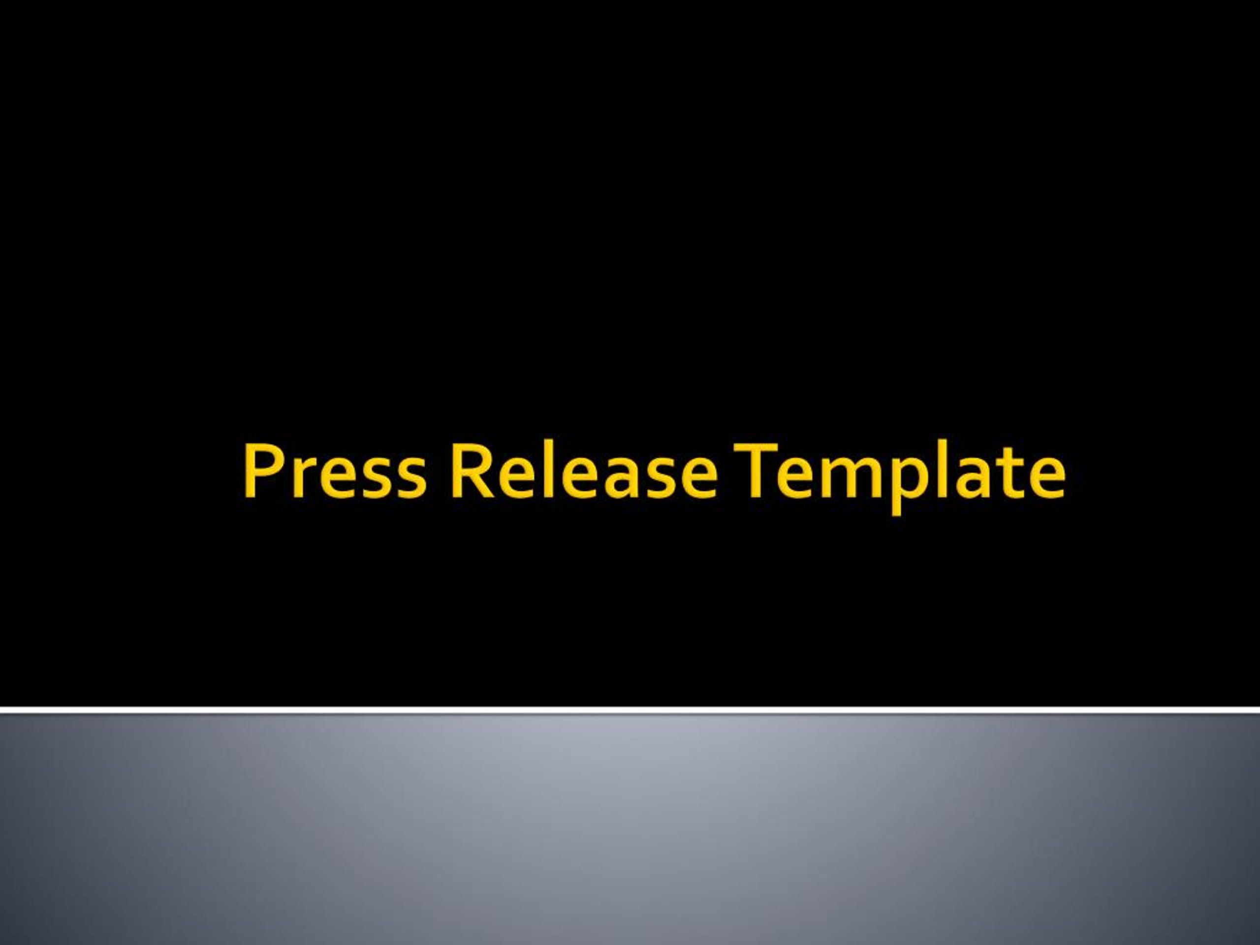 PPT - press release template PowerPoint Presentation, free download ...