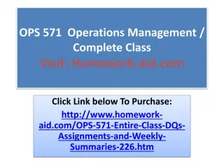 PPT - Achieving World-Class Operations Management PowerPoint ...
