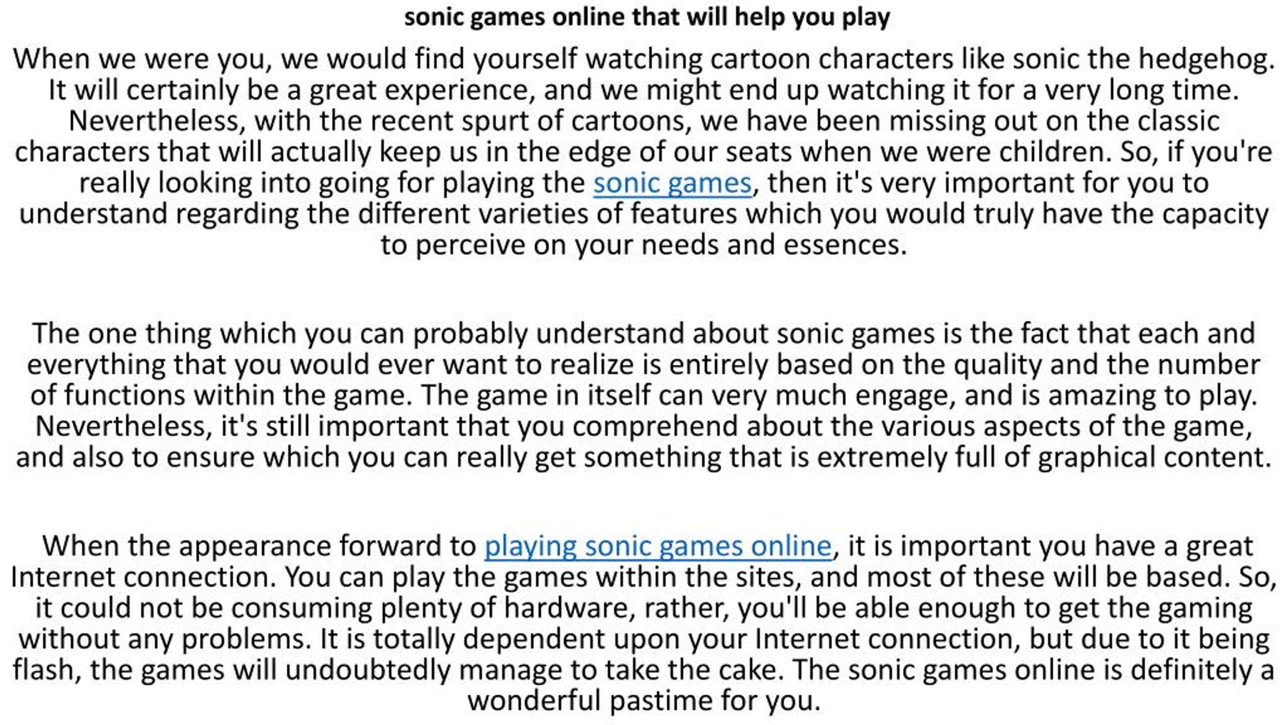 PPT - sonic the hedgehog games PowerPoint Presentation, free download ...