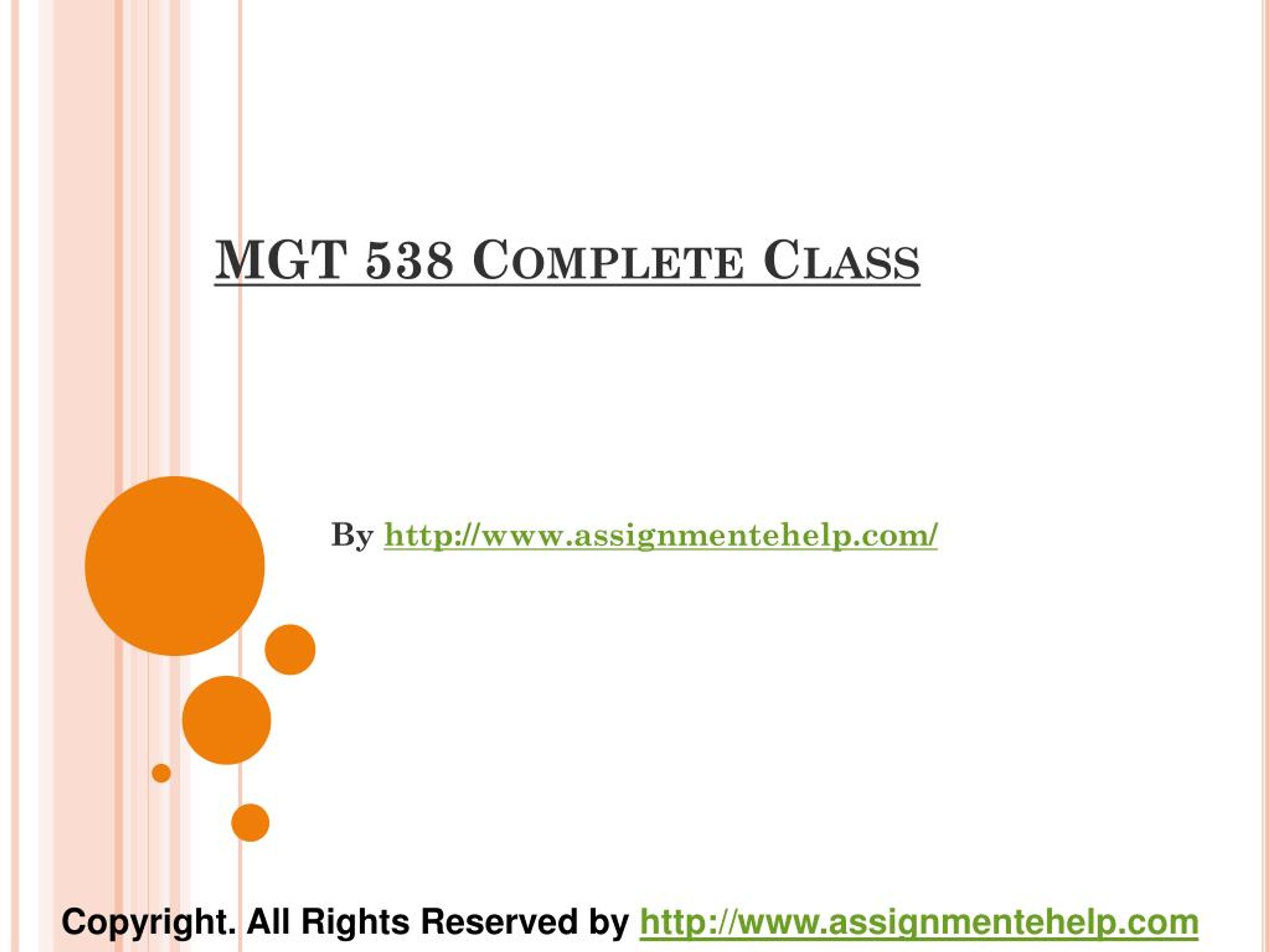 PPT - MGT 538 Complete Class PowerPoint Presentation, free download ...
