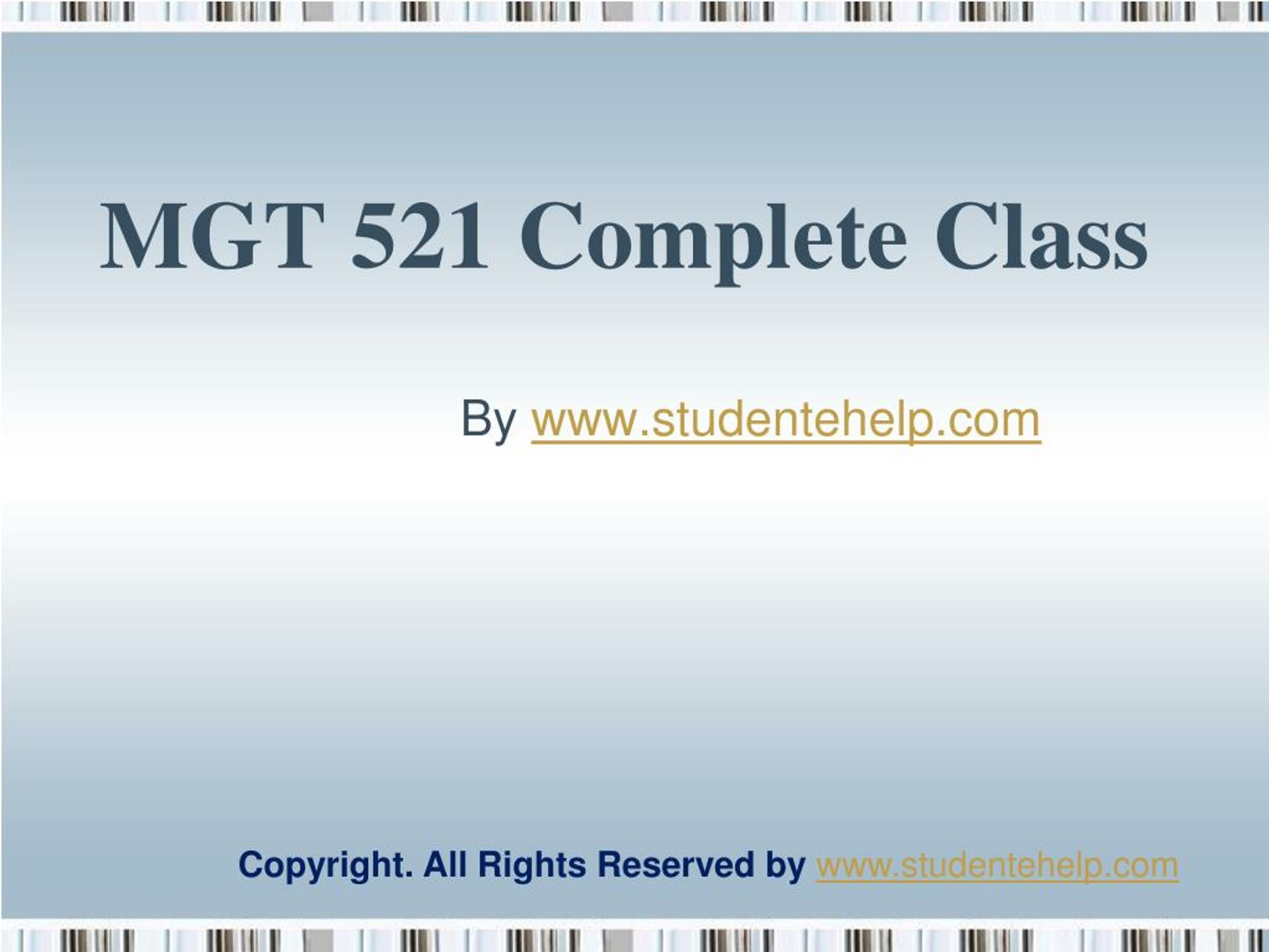 PPT - MGT 521 Complete Class PowerPoint Presentation, free download ...
