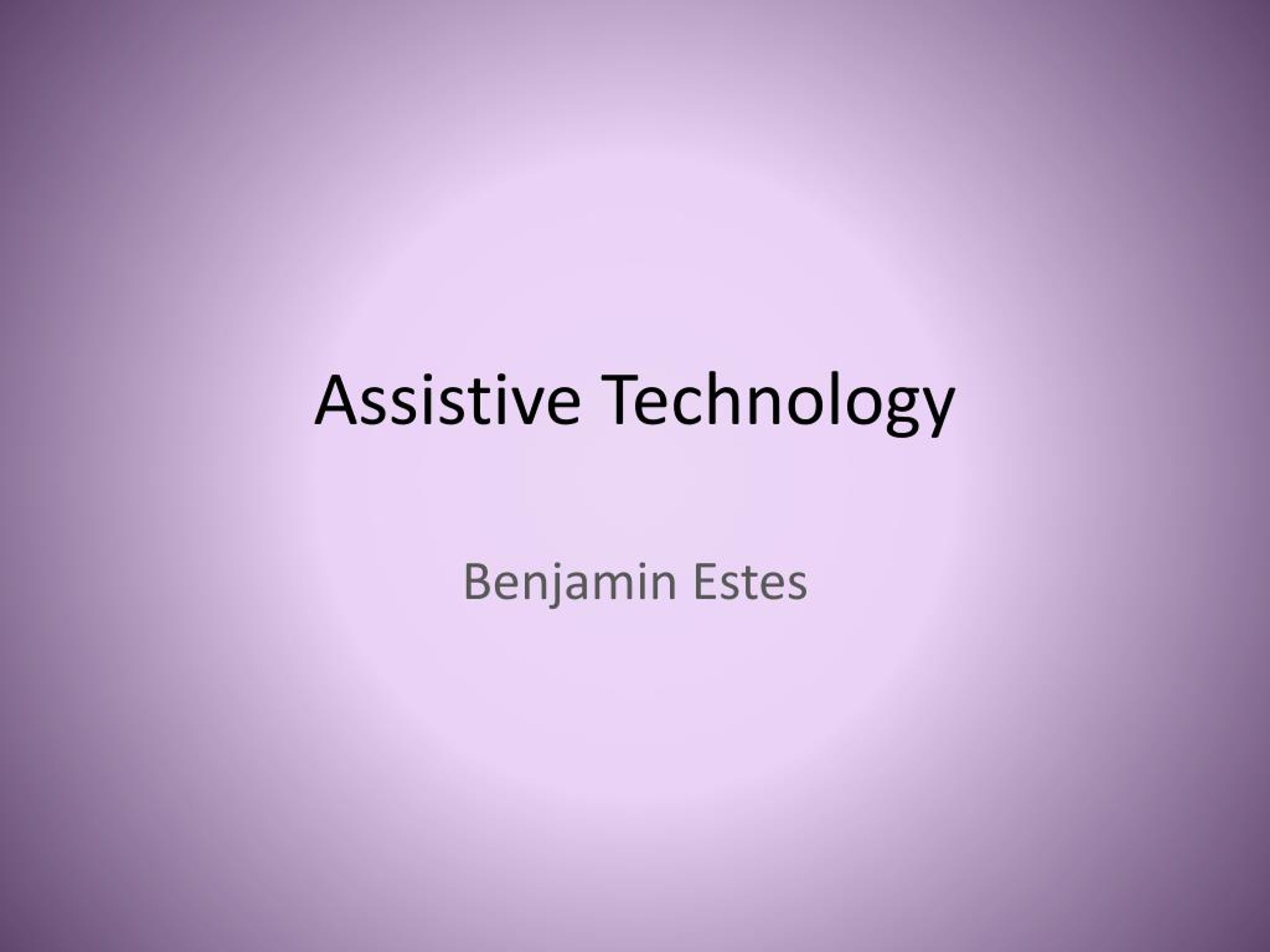 PPT - Assistive Technology PowerPoint Presentation, free download - ID ...