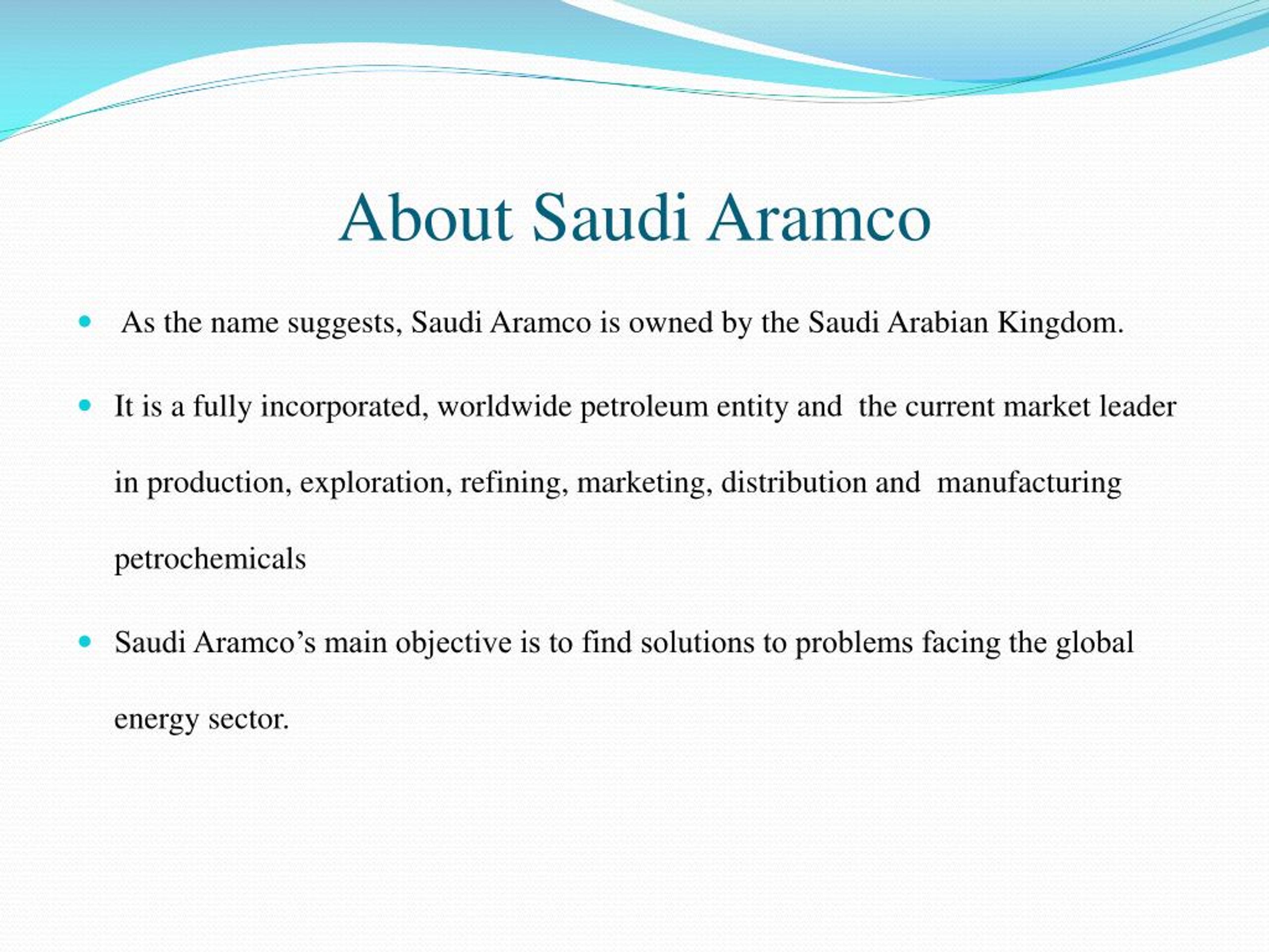 PPT - Saudi Aramco PowerPoint Presentation, free download - ID:7174949