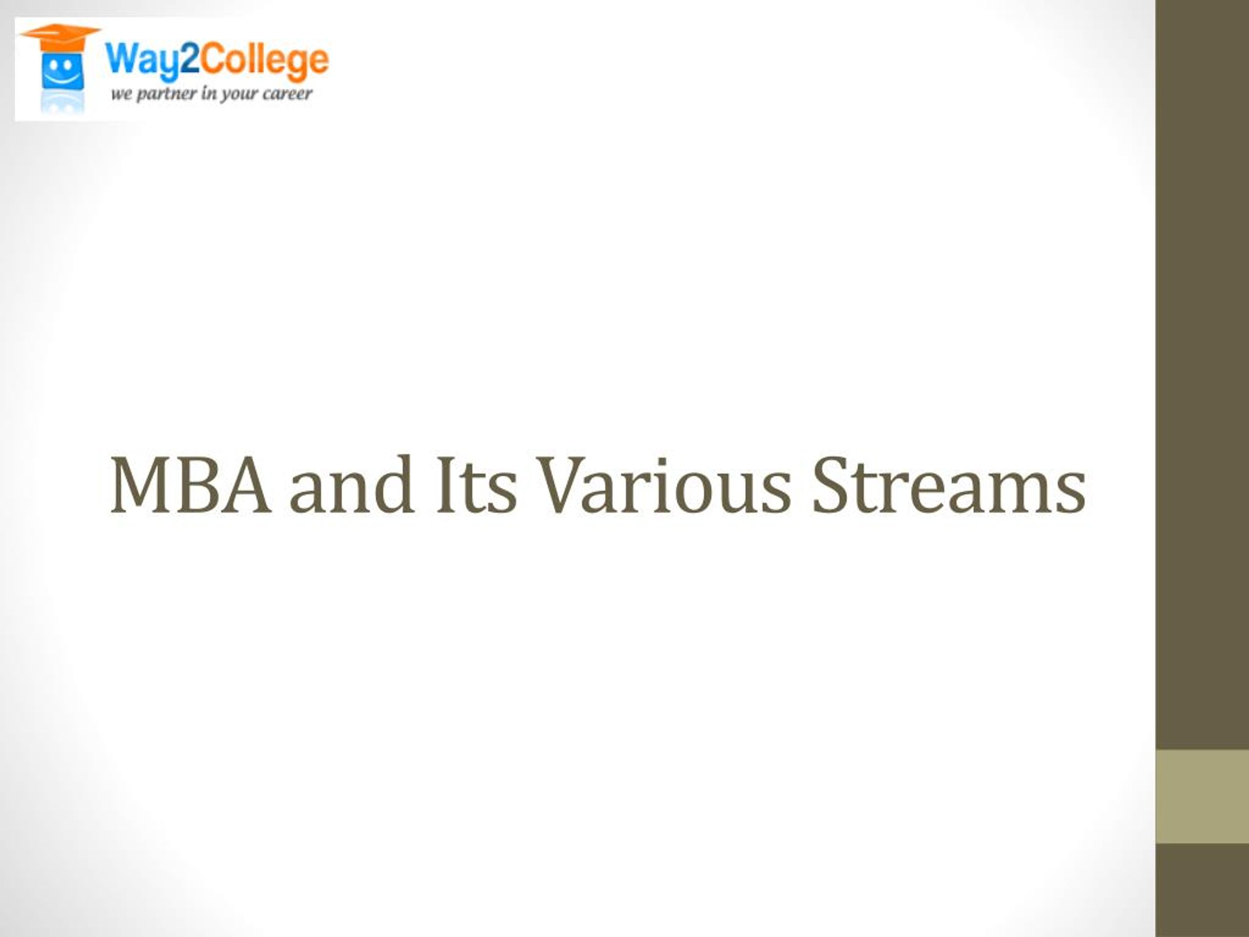 PPT - MBA and Its Various Streams PowerPoint Presentation, free ...