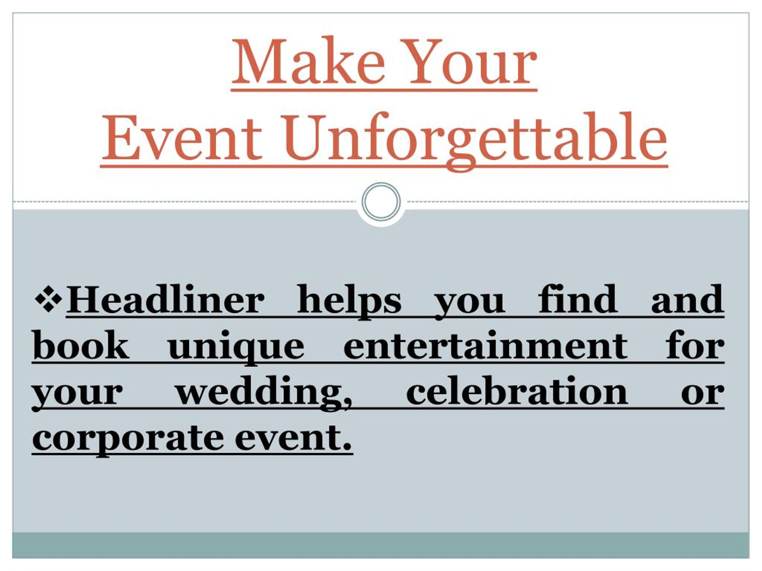 PPT - Make Your Event Unforgettable PowerPoint Presentation, free ...