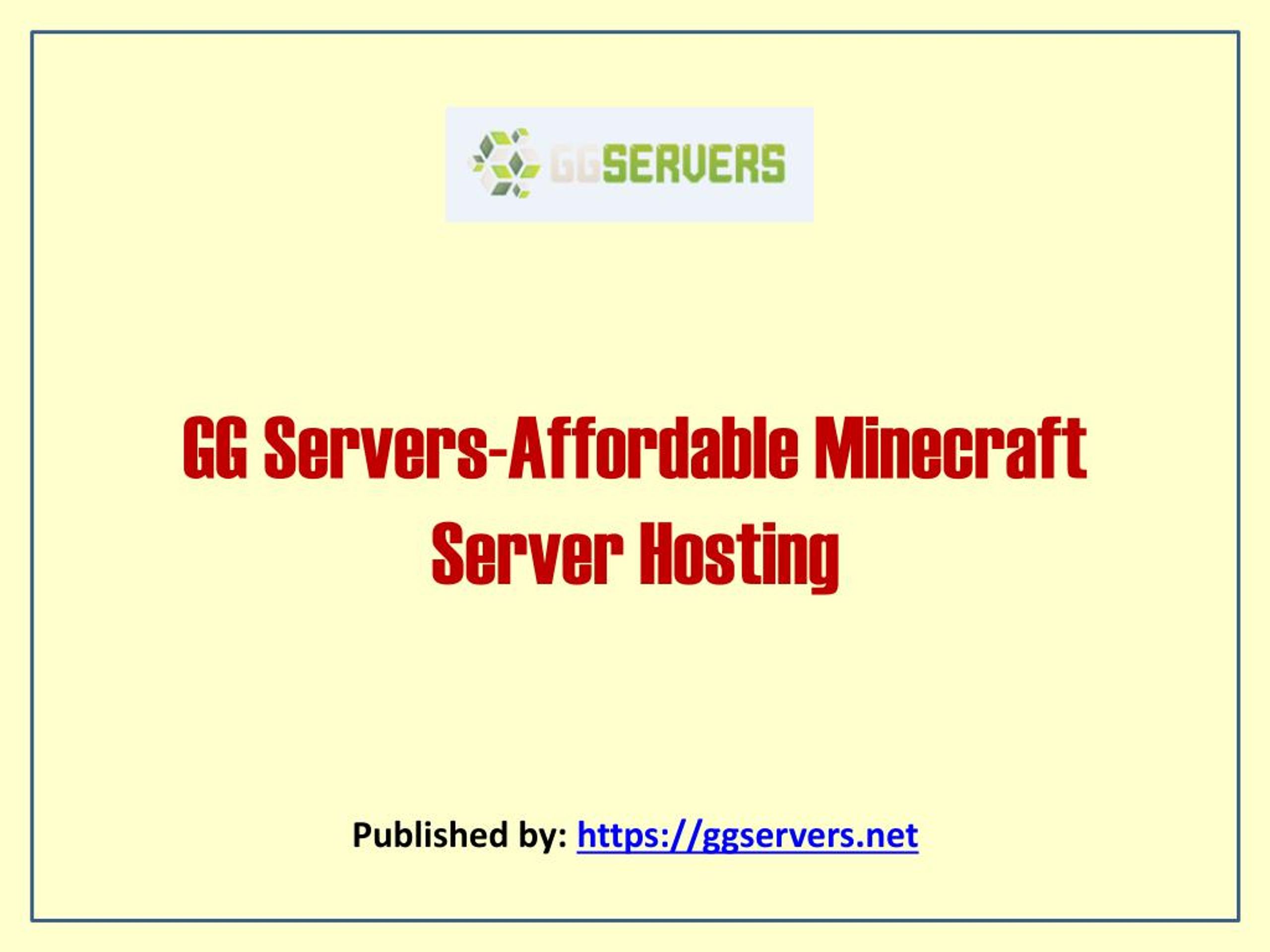 PPT - GG Servers-Affordable Minecraft Server Hosting PowerPoint ...
