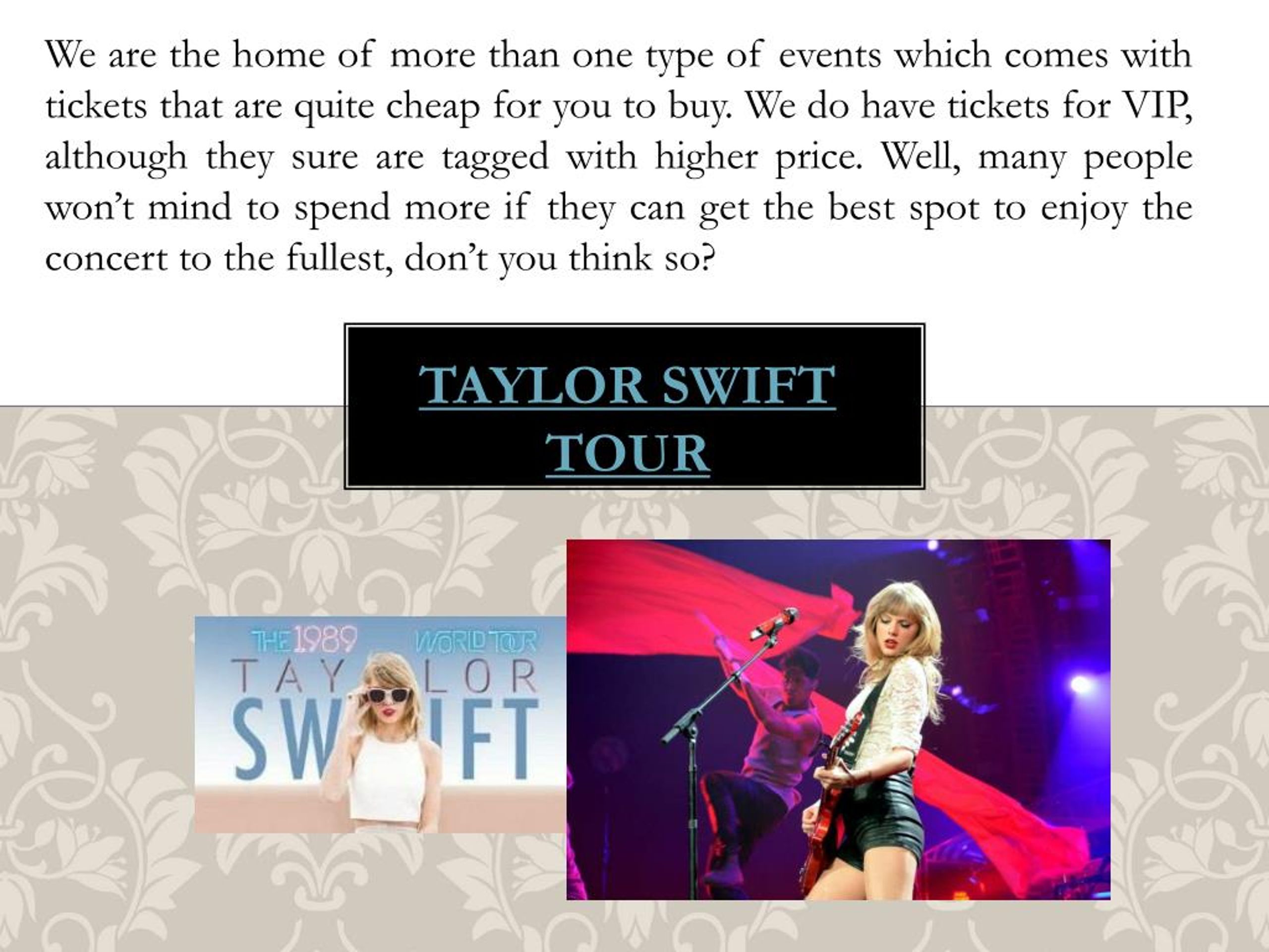 PPT - Taylor Swift Concert PowerPoint Presentation, free download - ID ...