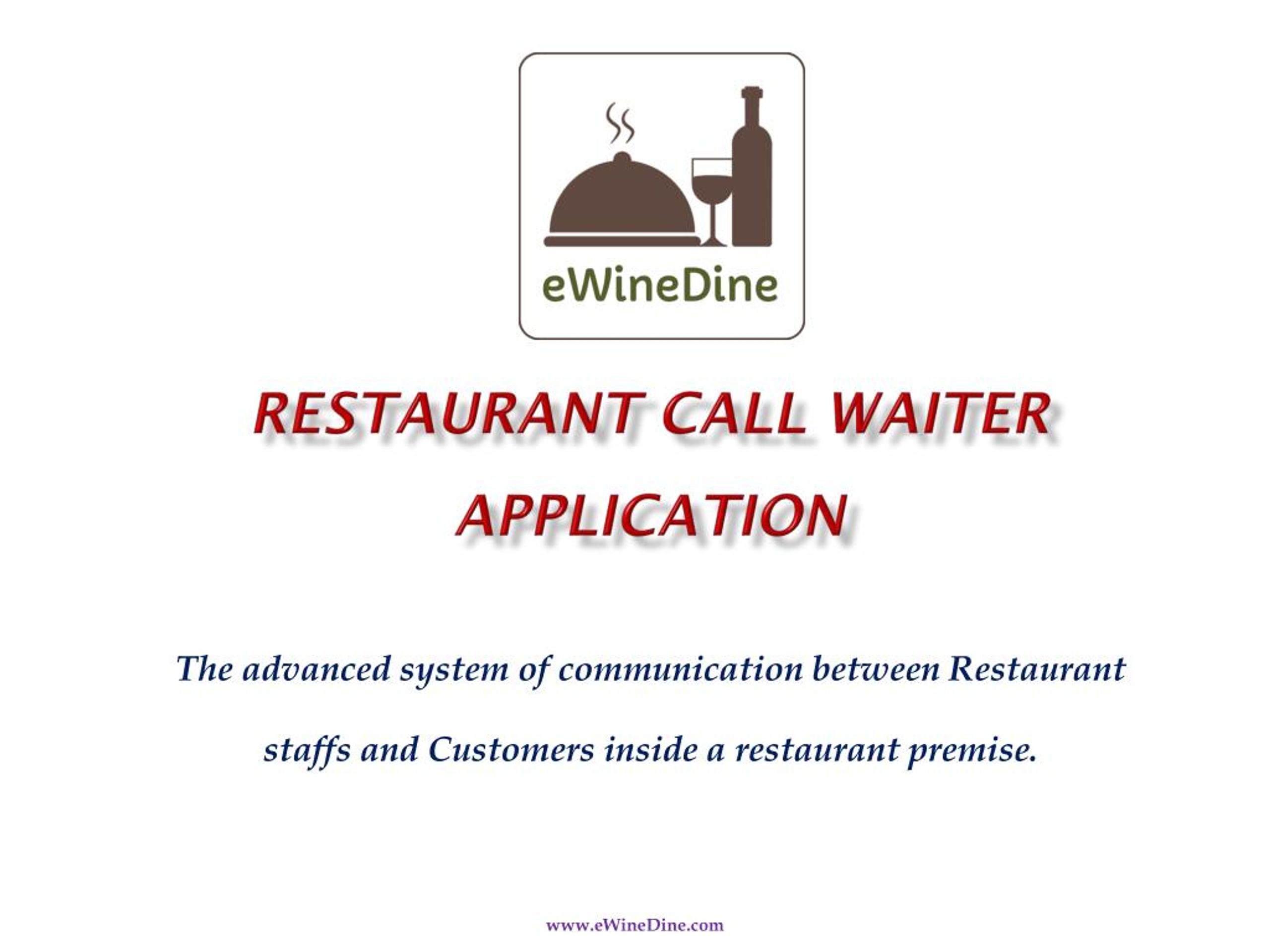 PPT - Restaurant Call Waiter Application PowerPoint Presentation, free ...