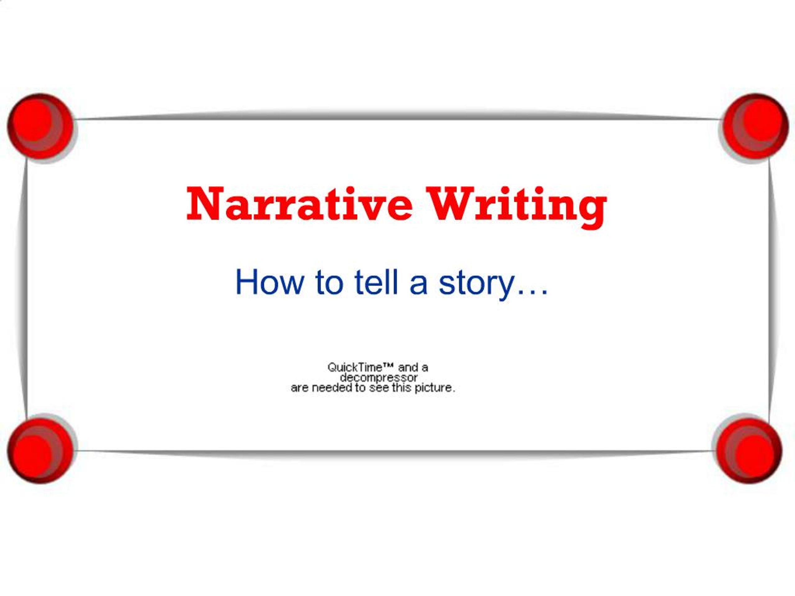 PPT - Narrative Writing PowerPoint Presentation, free download - ID:720312