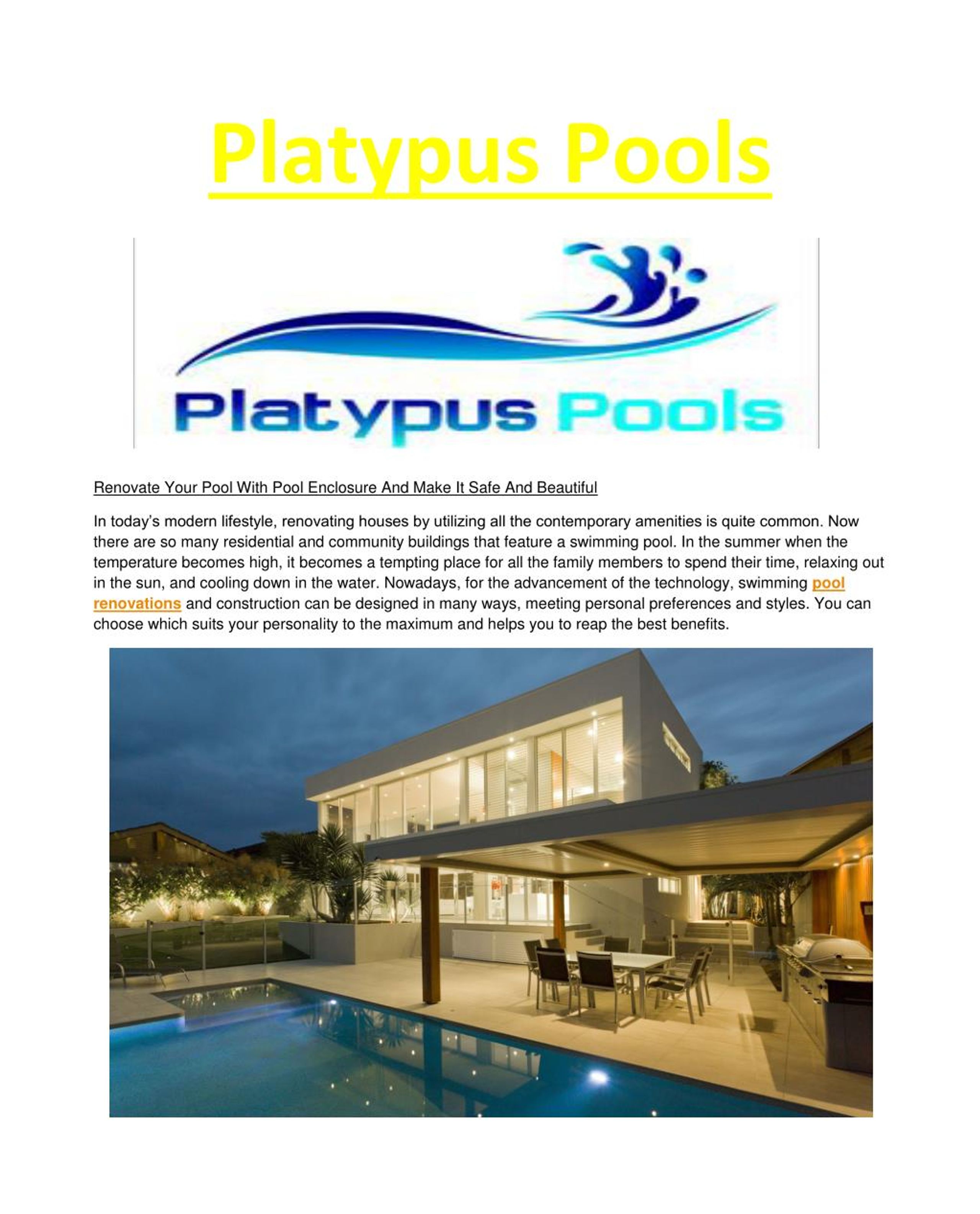 PPT - Platypus Pools-pool renovations Brisbane PowerPoint Presentation ...