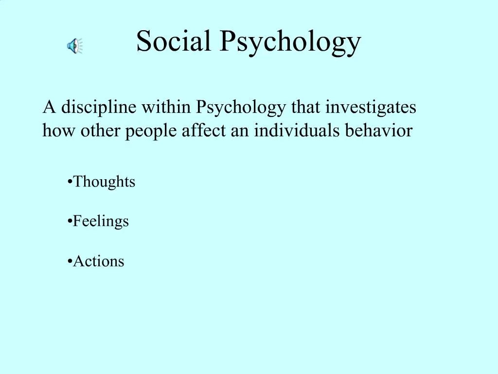 PPT - Social Psychology PowerPoint Presentation, free download - ID:721394