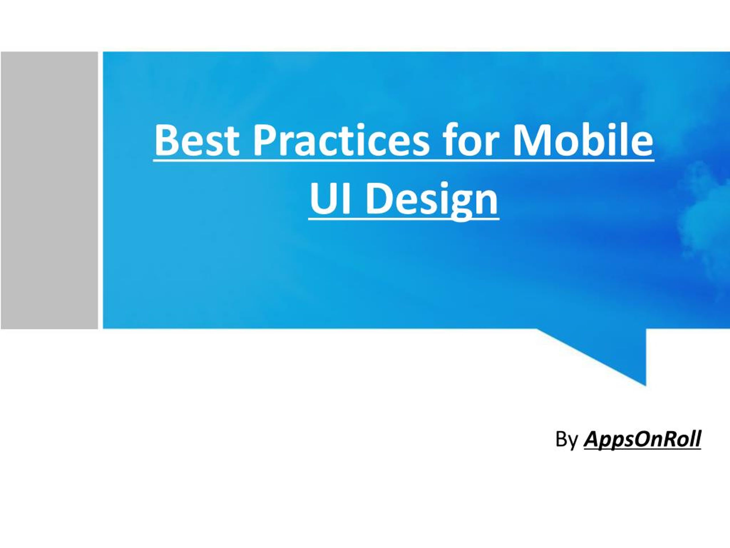 PPT - Best Practices for Mobile UI Design PowerPoint Presentation, free ...