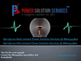 PPT - Purchase Ups only 4 Power Solution Services PowerPoint Presentation - ID:1397415