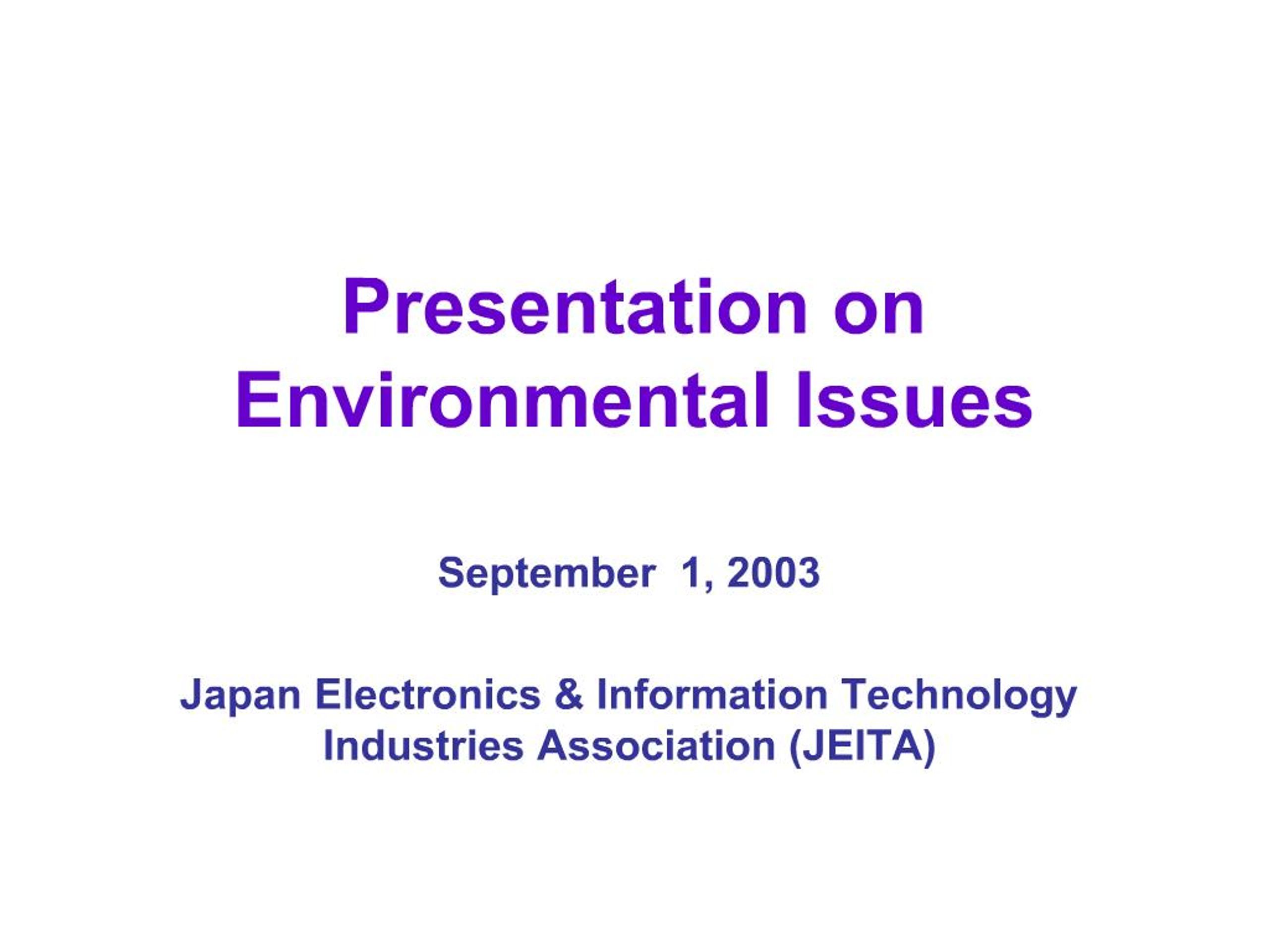 PPT - Presentation on Environmental Issues PowerPoint Presentation ...