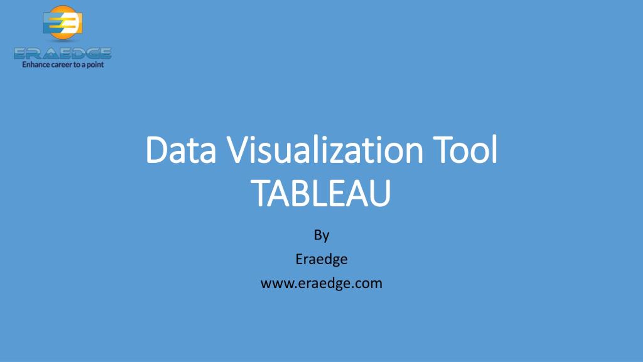 PPT - Data Visualization Tool Tableau Introduction PowerPoint ...