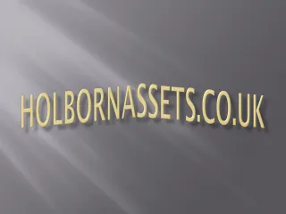 PPT - Best Financial Adviser Holborn Assets PowerPoint Presentation ...