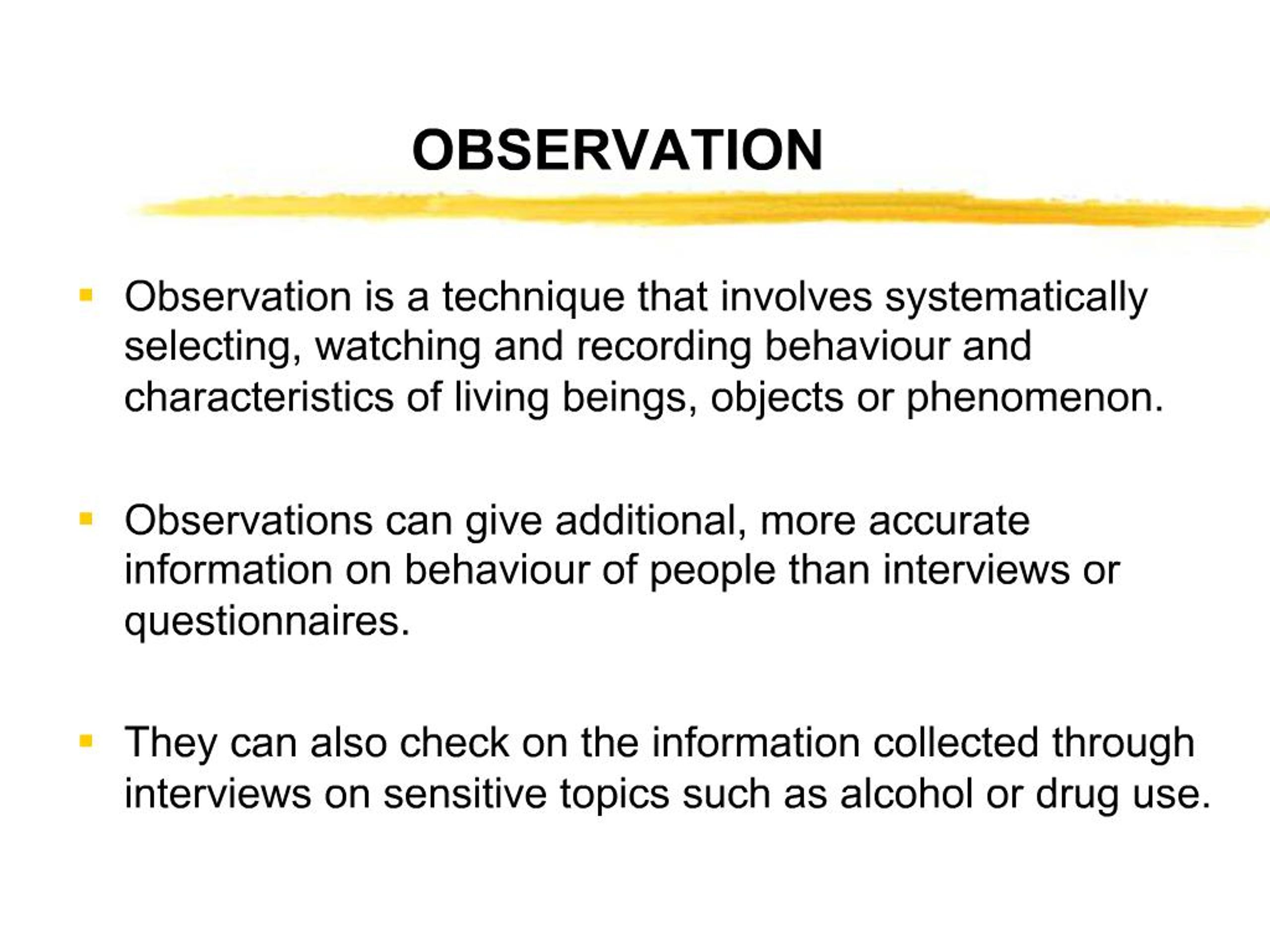 PPT - OBSERVATION PowerPoint Presentation, free download - ID:725481