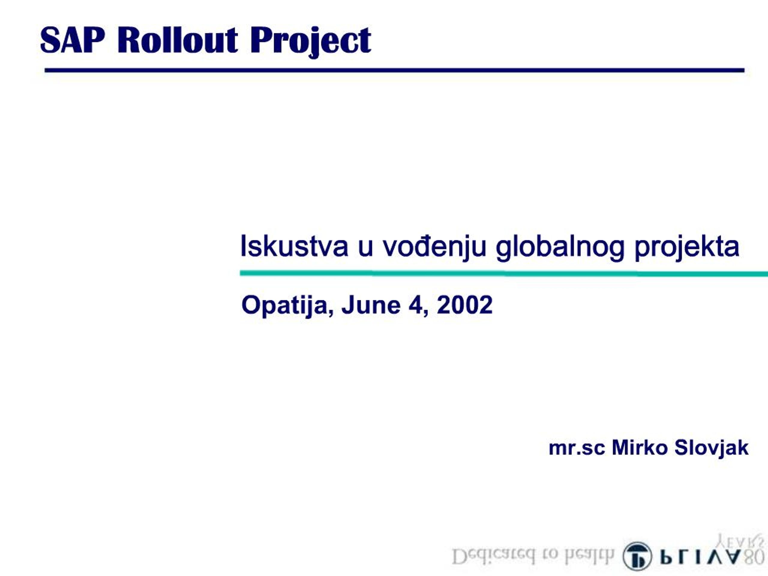 PPT - SAP Rollout Project PowerPoint Presentation, free download - ID ...