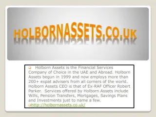 PPT - Best Financial Adviser Holborn Assets PowerPoint Presentation ...