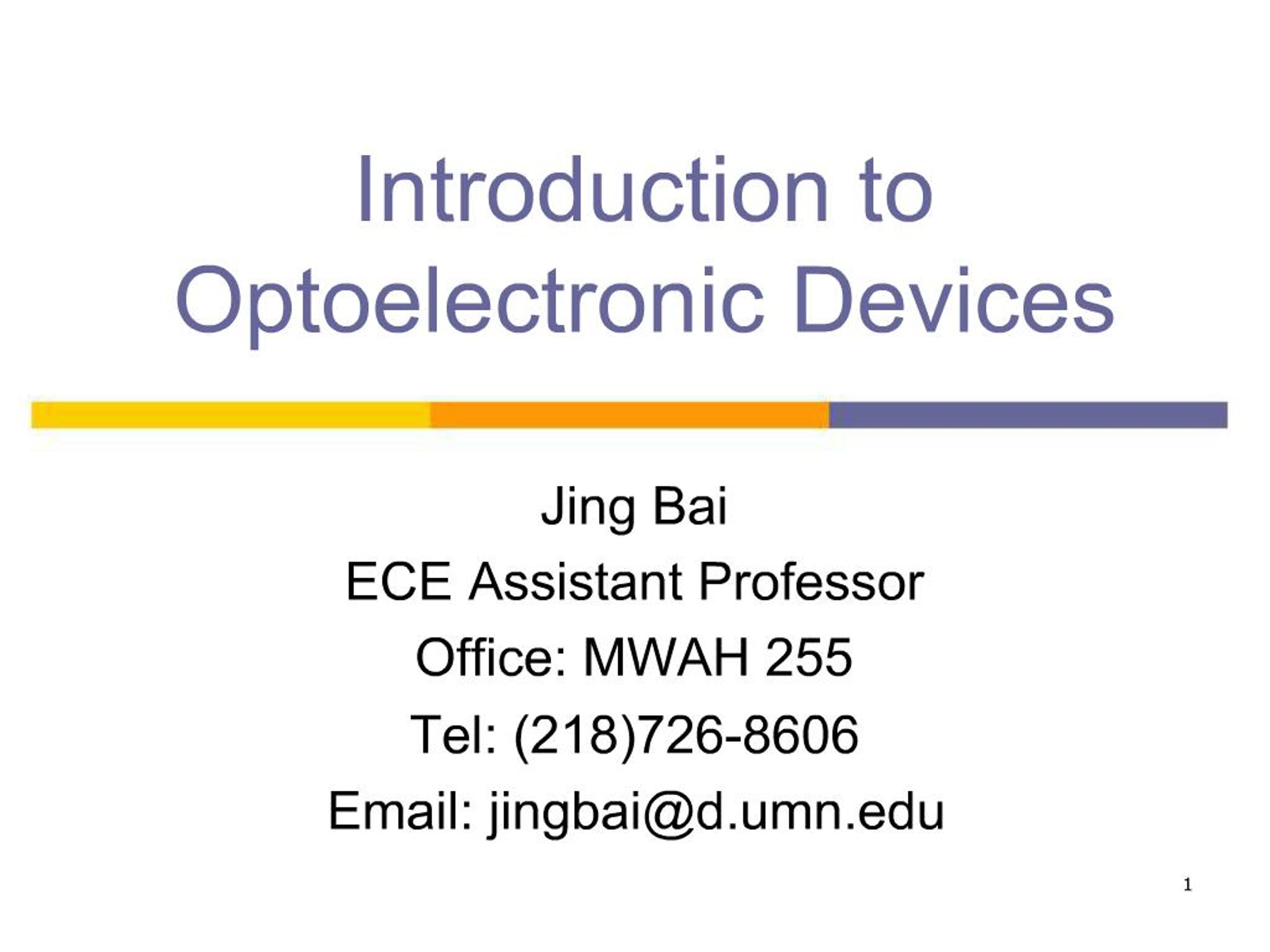 PPT - Exploring Optoelectronic Devices: A Comprehensive Introduction ...