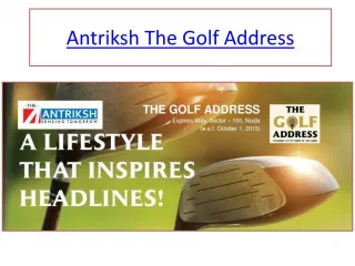 PPT - Delhi Address is a CGHS Housing Societies developed by Antriksh ...