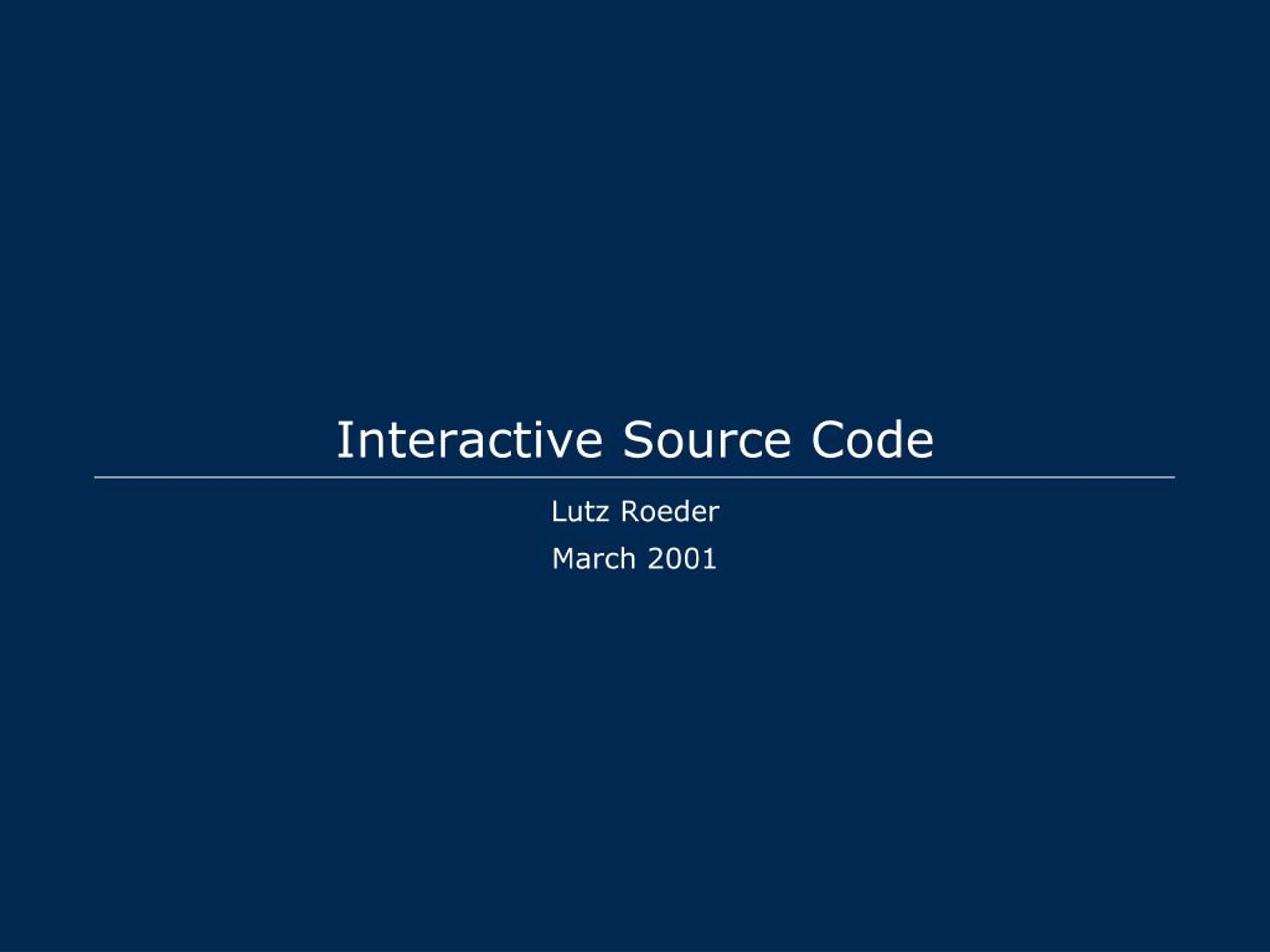 PPT - Interactive Source Code PowerPoint Presentation, free download ...