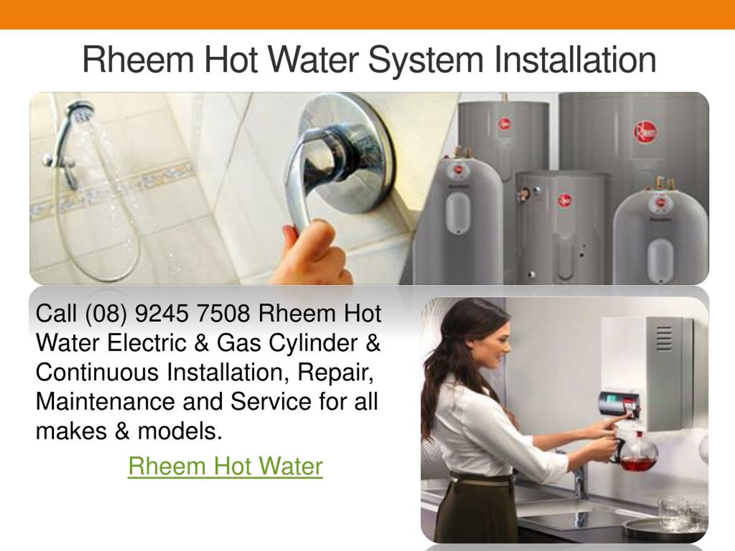PPT - Rheem Hot Water System Installation PowerPoint Presentation, free ...