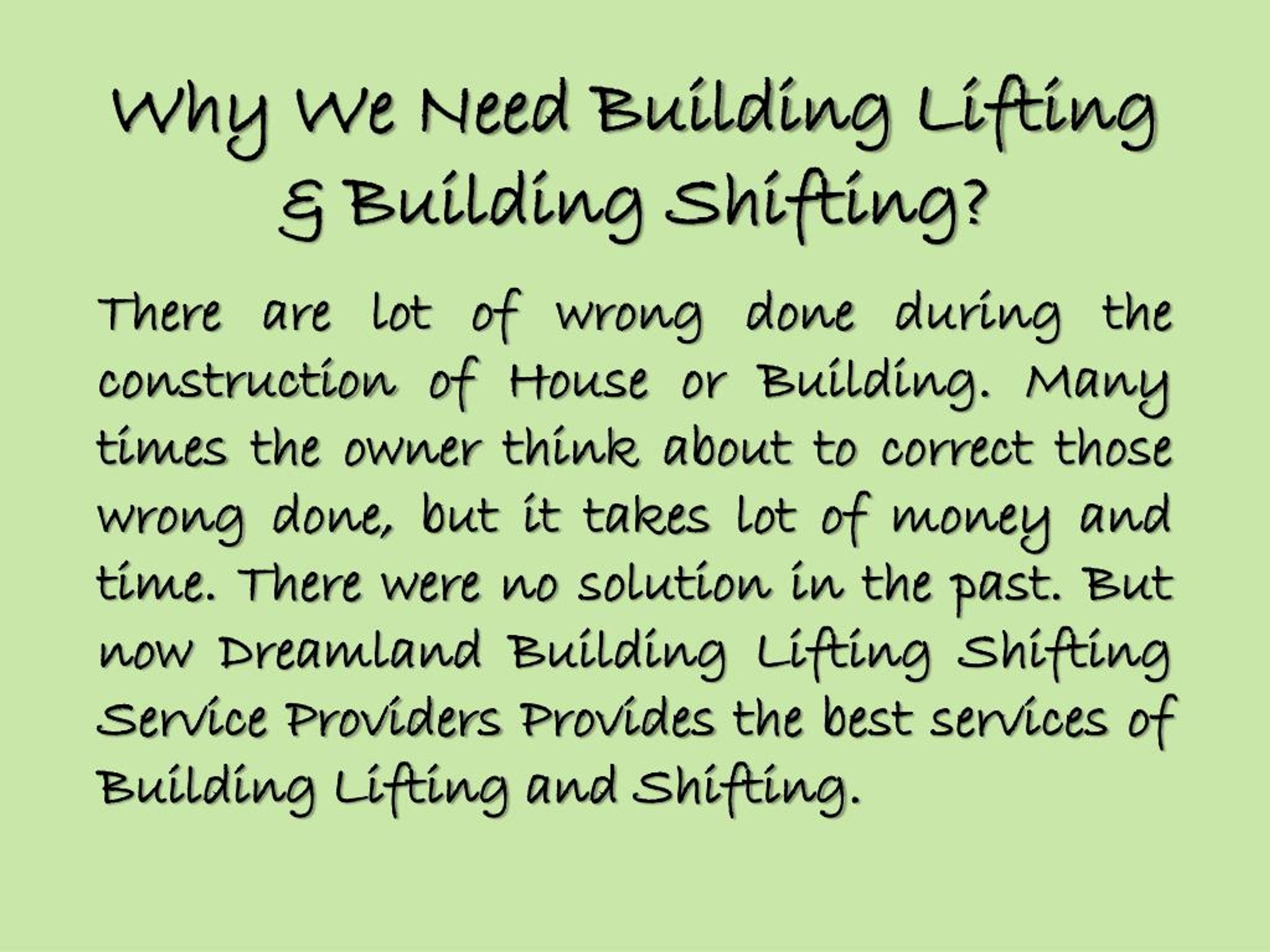 PPT - Building Lifting Shifting Service Providers PowerPoint ...