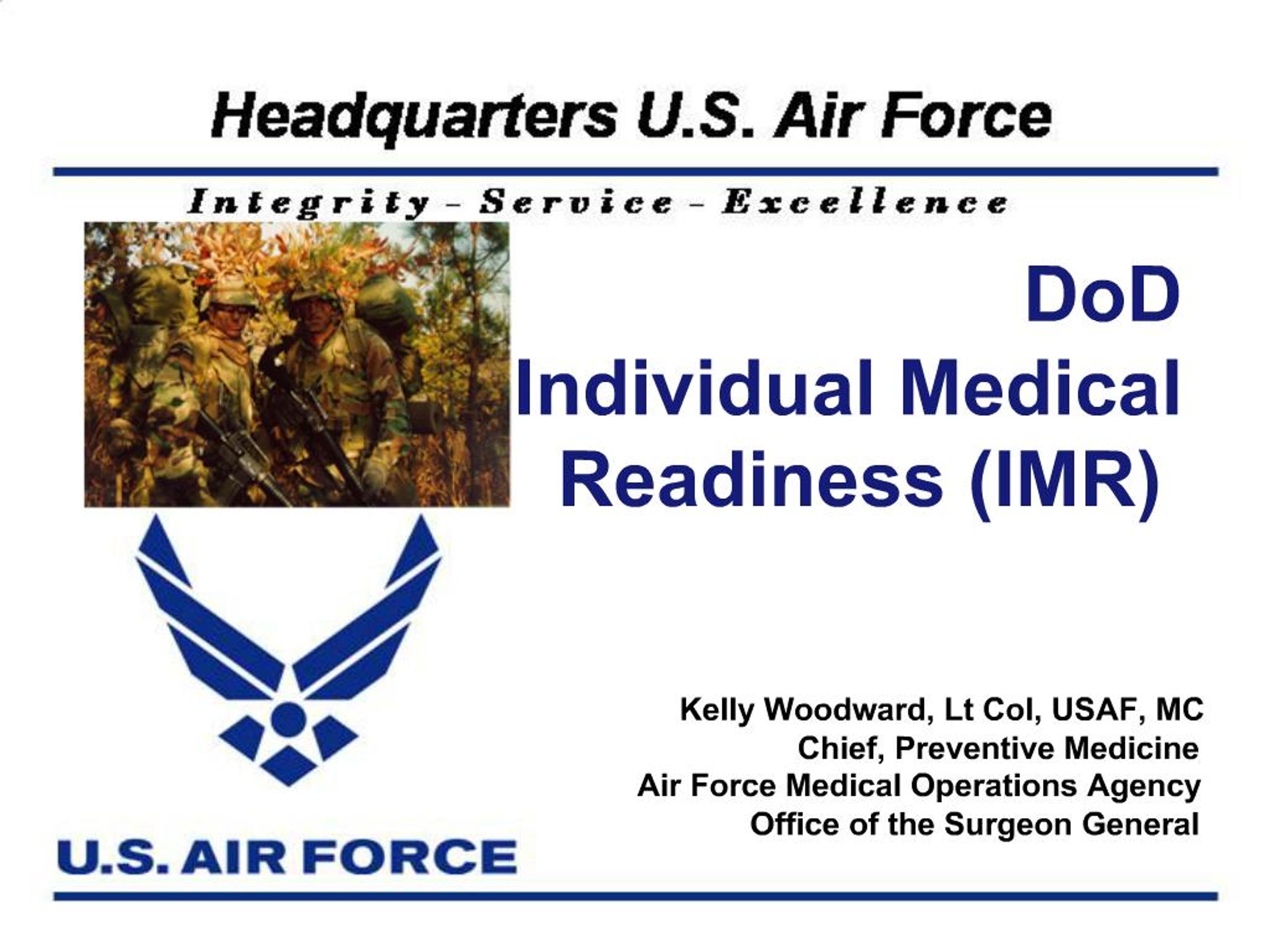 PPT - DoD Individual Medical Readiness (IMR) Tracking System PowerPoint ...