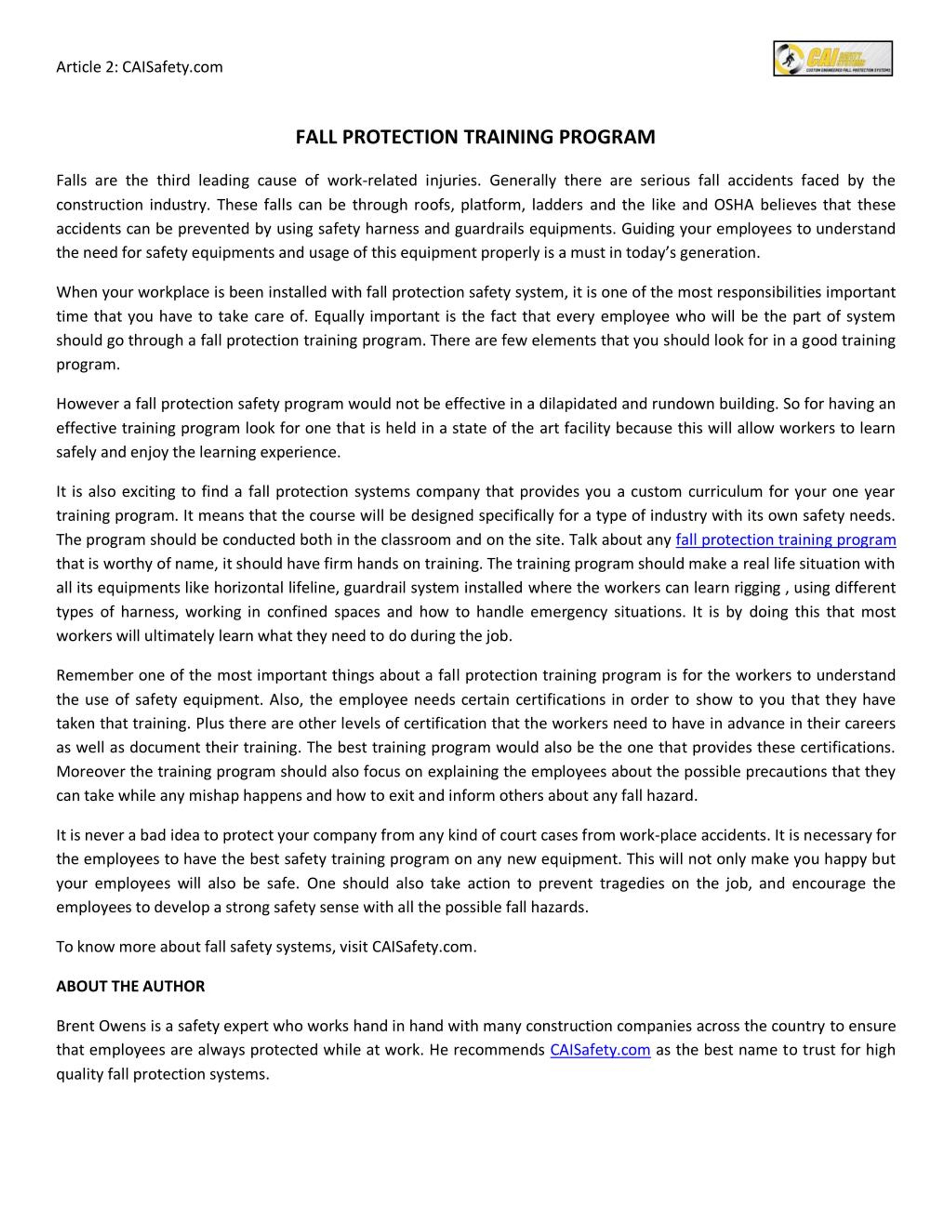 PPT - Fall Protection Training Program PowerPoint Presentation, free ...