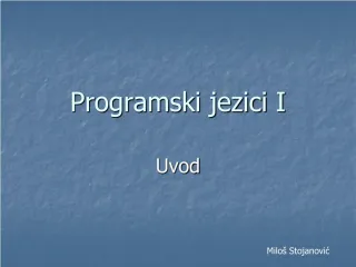 PPT - Programski jezici PowerPoint Presentation, free download - ID:6167217