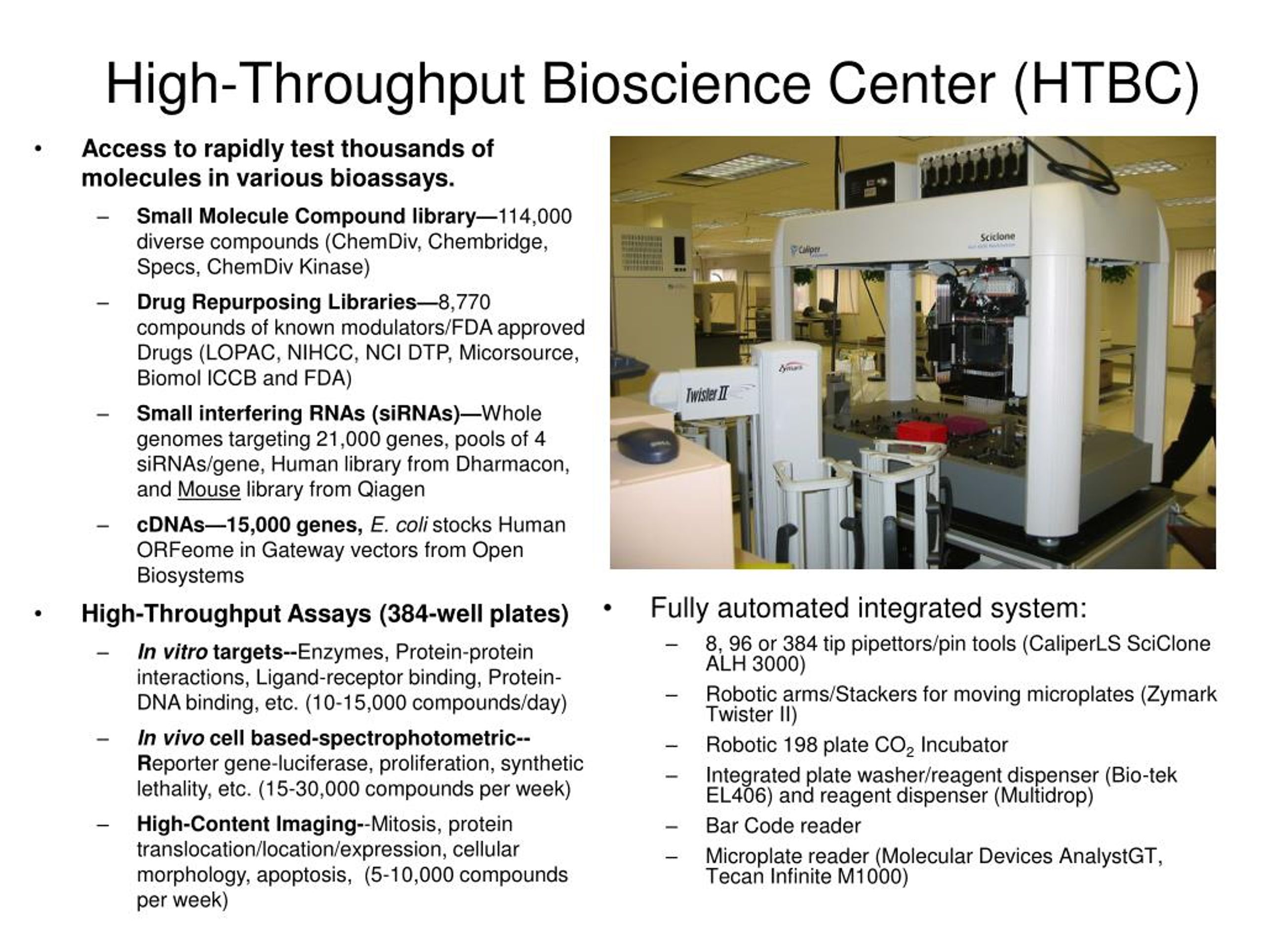 PPT - High-Throughput Bioscience Center (HTBC) PowerPoint Presentation ...