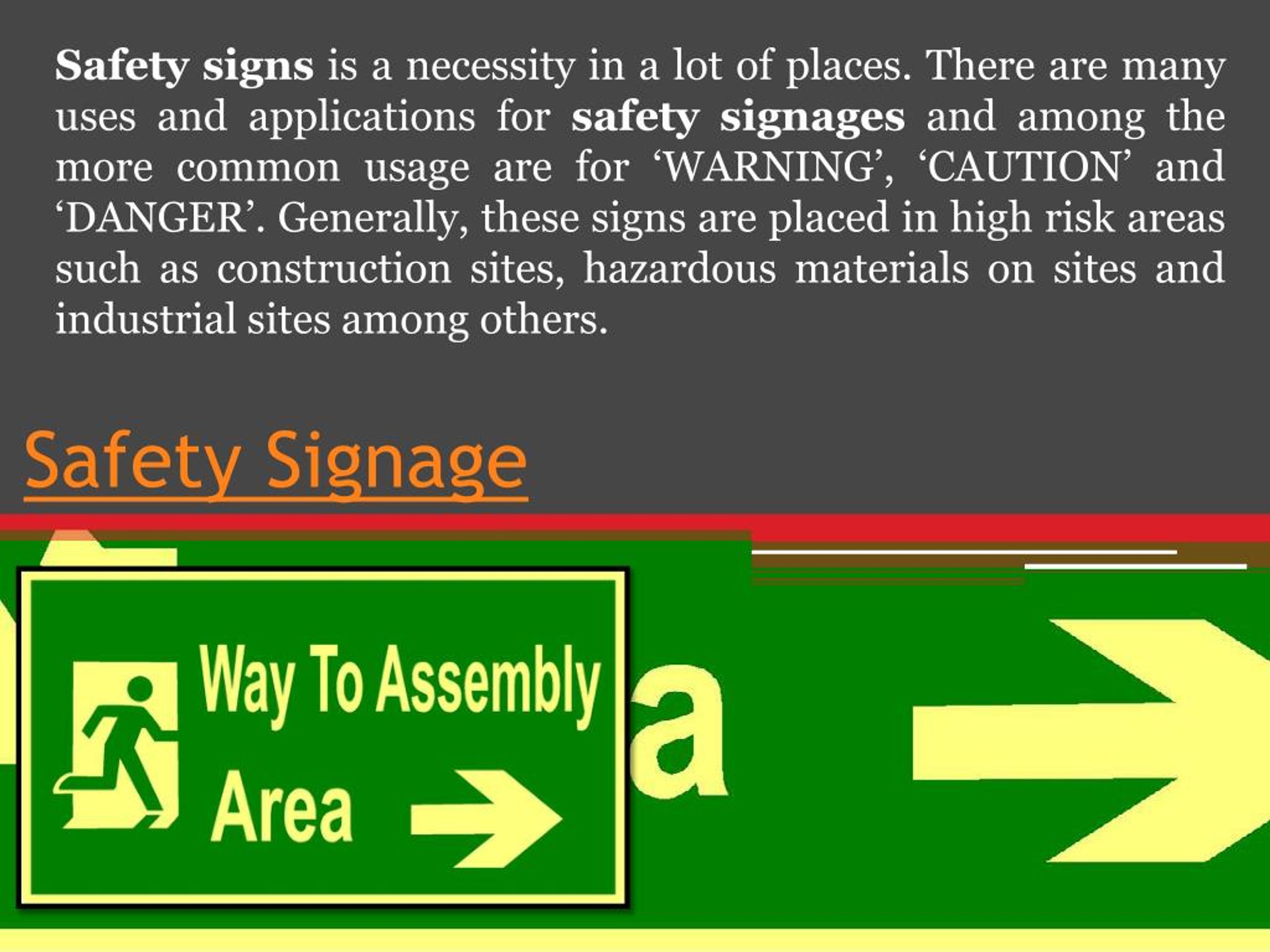 PPT - safety signs PowerPoint Presentation, free download - ID:7295954