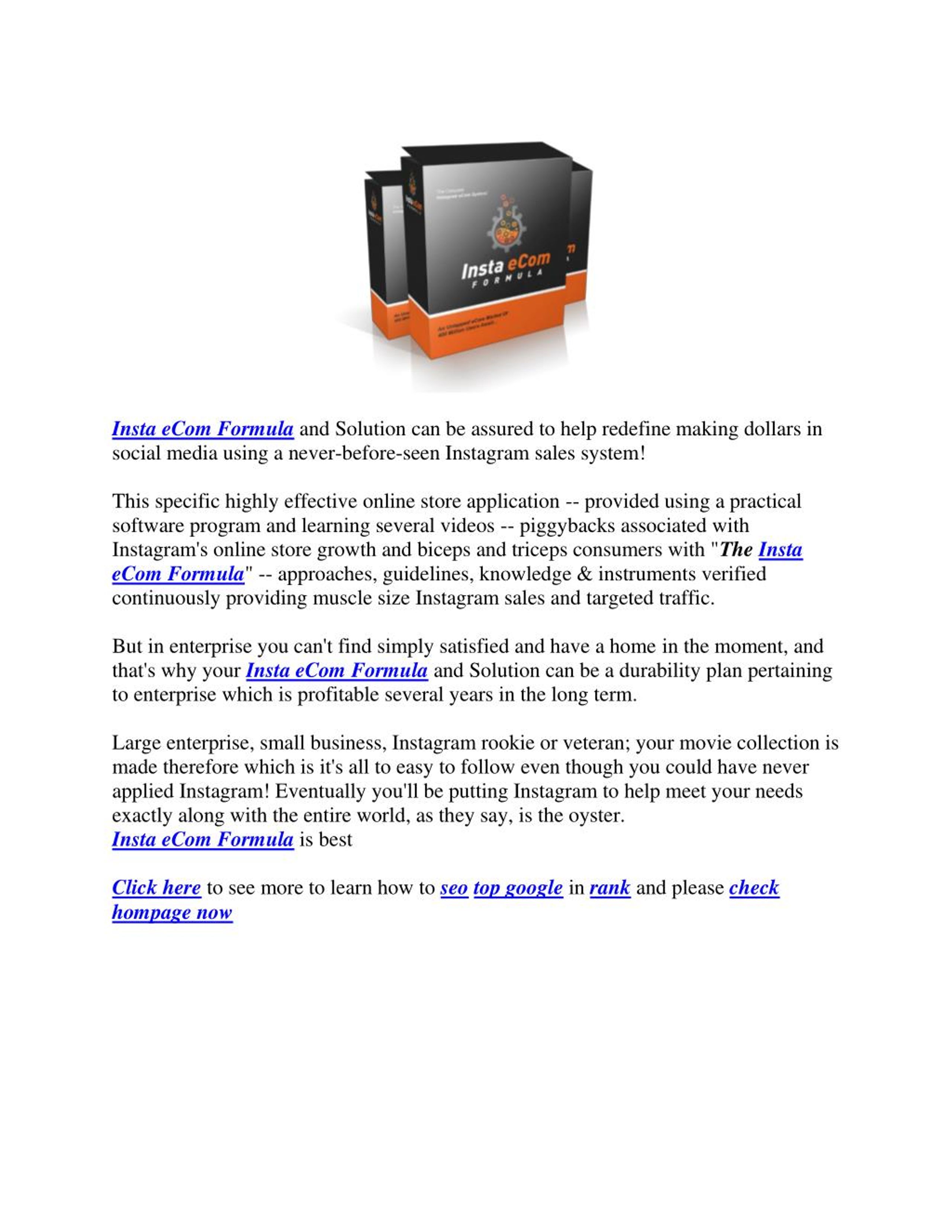 PPT - Insta ecom formula review PowerPoint Presentation, free download ...