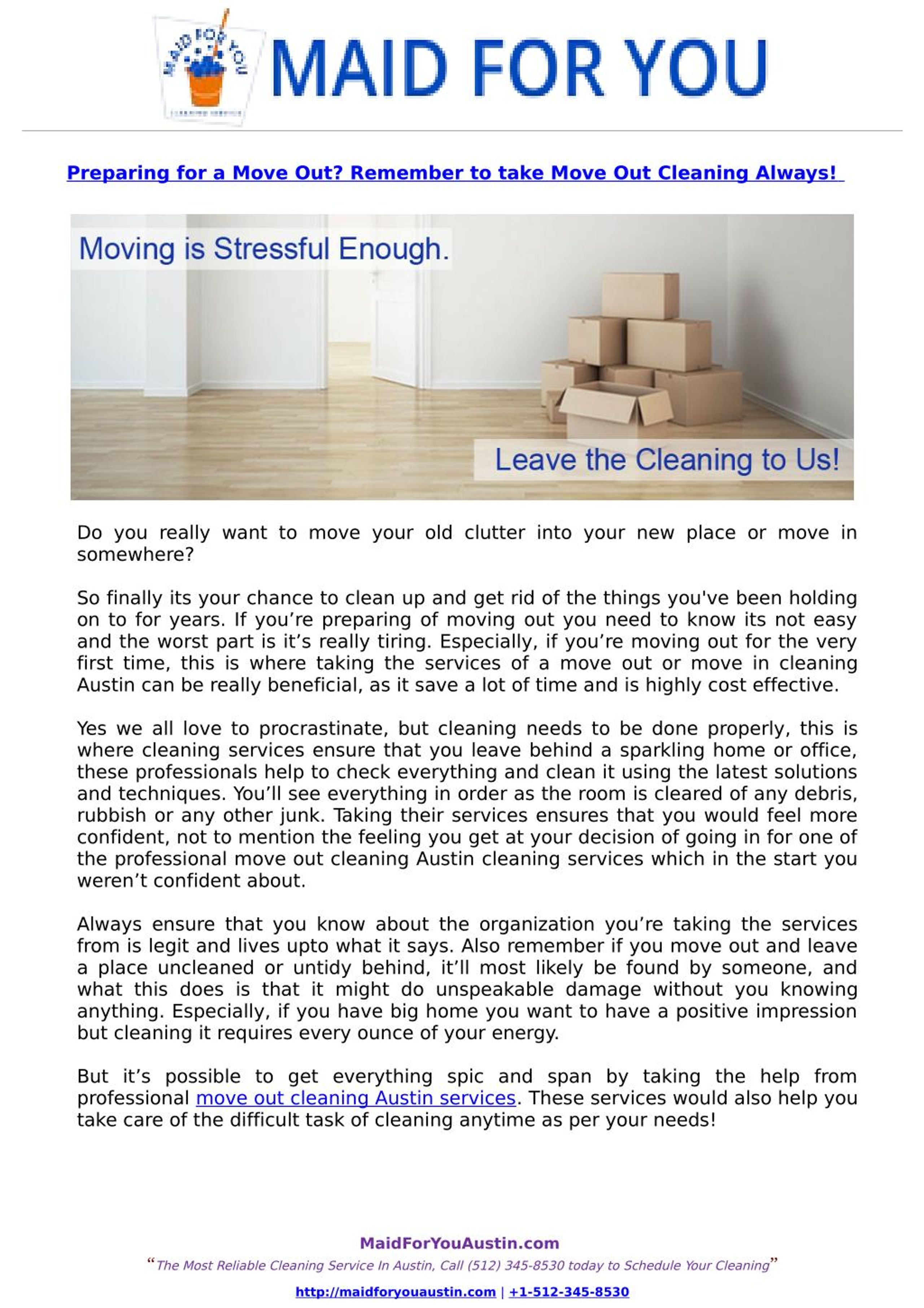 PPT - Preparing for a Move Out? Remember to take Move Out Cleaning ...