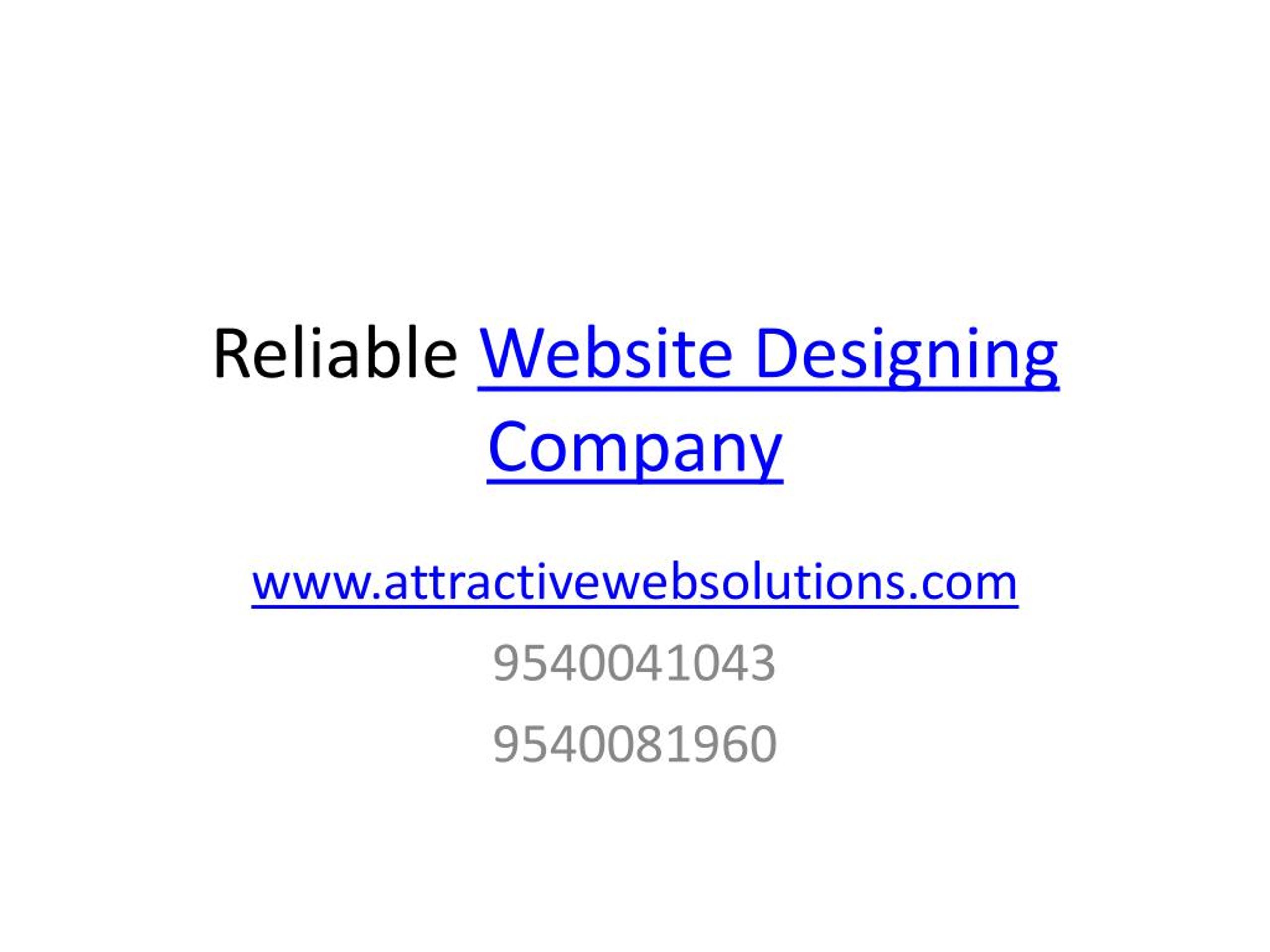 PPT - Reliable Website Designing Company PowerPoint Presentation, free ...