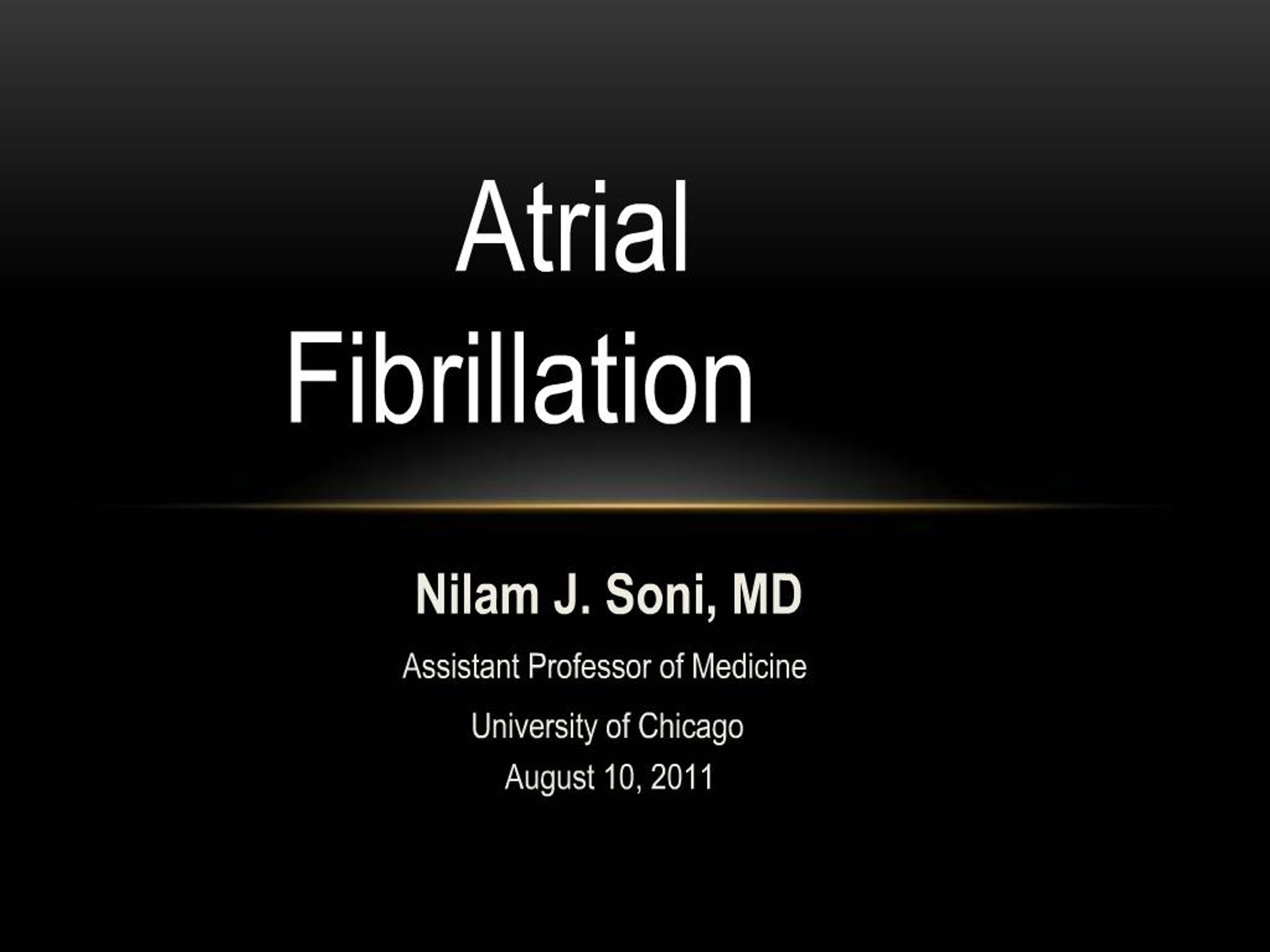 PPT - Clinical Presentation and Diagnosis of Atrial Fibrillation: A ...