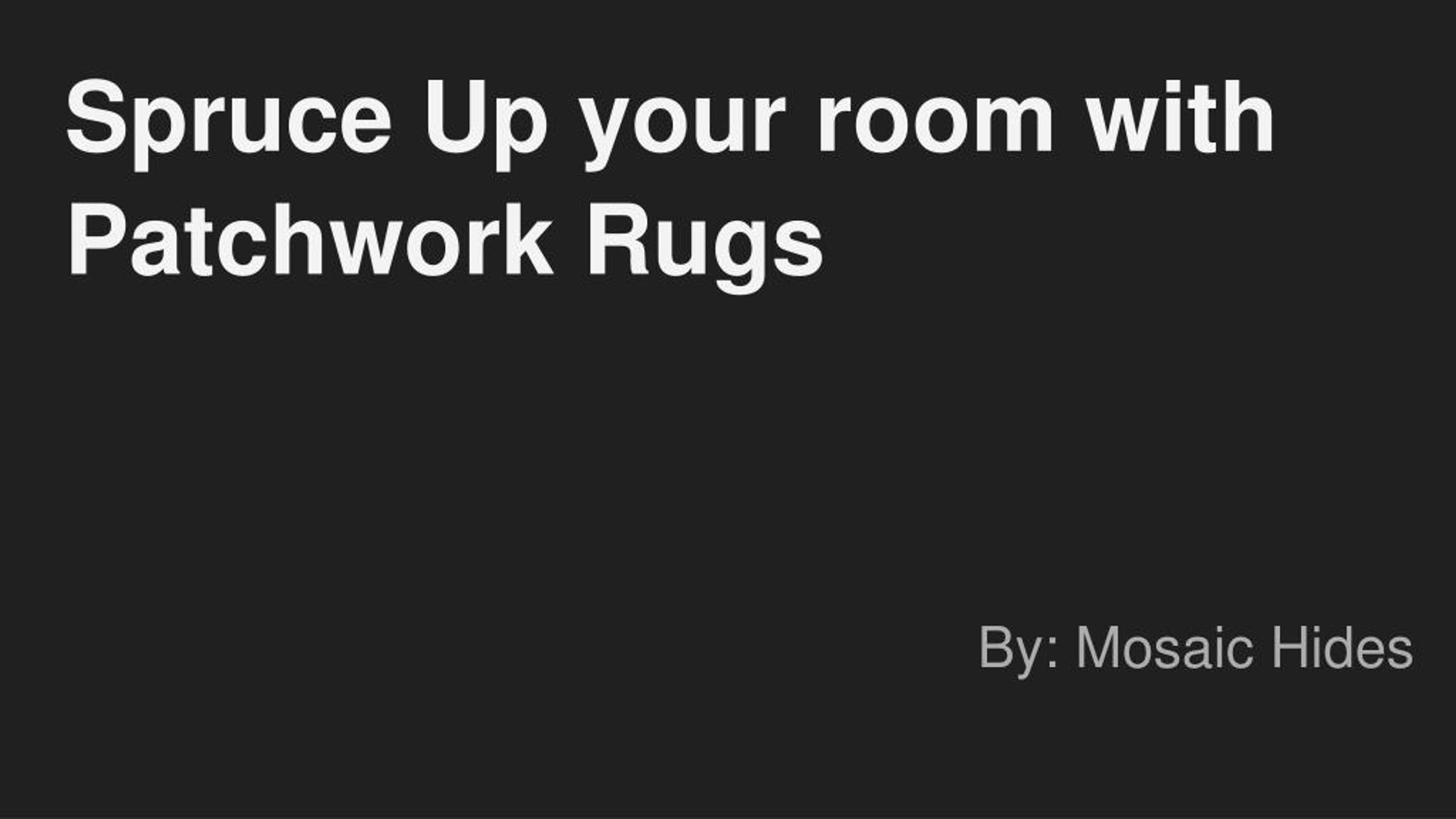 PPT - Spruce Up your room with Patchwork Rugs PowerPoint Presentation ...