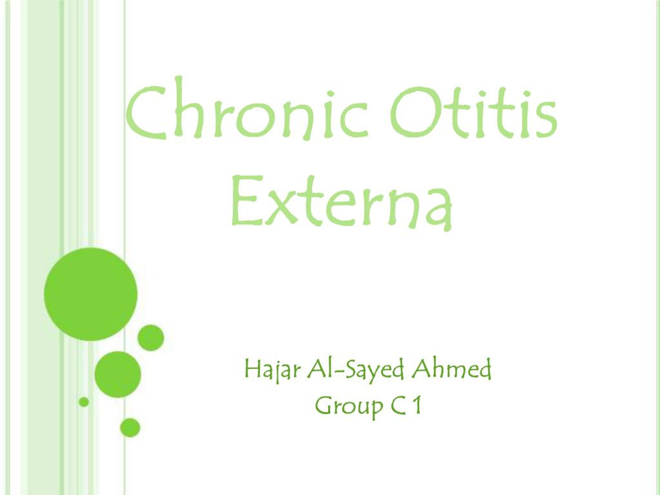 PPT - Chronic Otitis Externa PowerPoint Presentation, free download ...