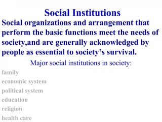 PPT - Social institutions PowerPoint Presentation, free download - ID ...
