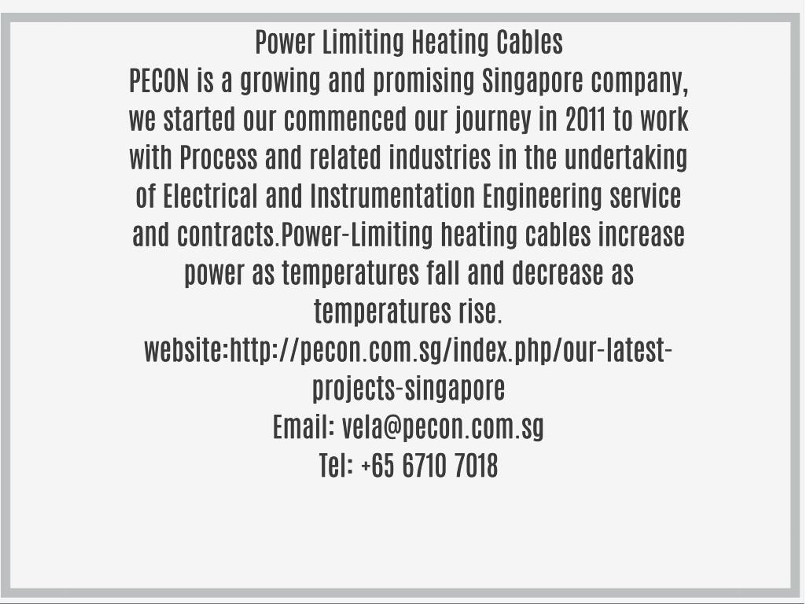 PPT - Power Limiting Heating Cables PowerPoint Presentation, free ...