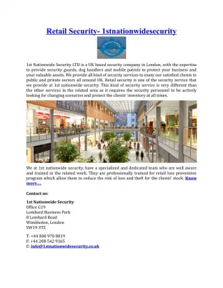 PPT - Retail Security Solutions to Transform Your Retail Operations ...