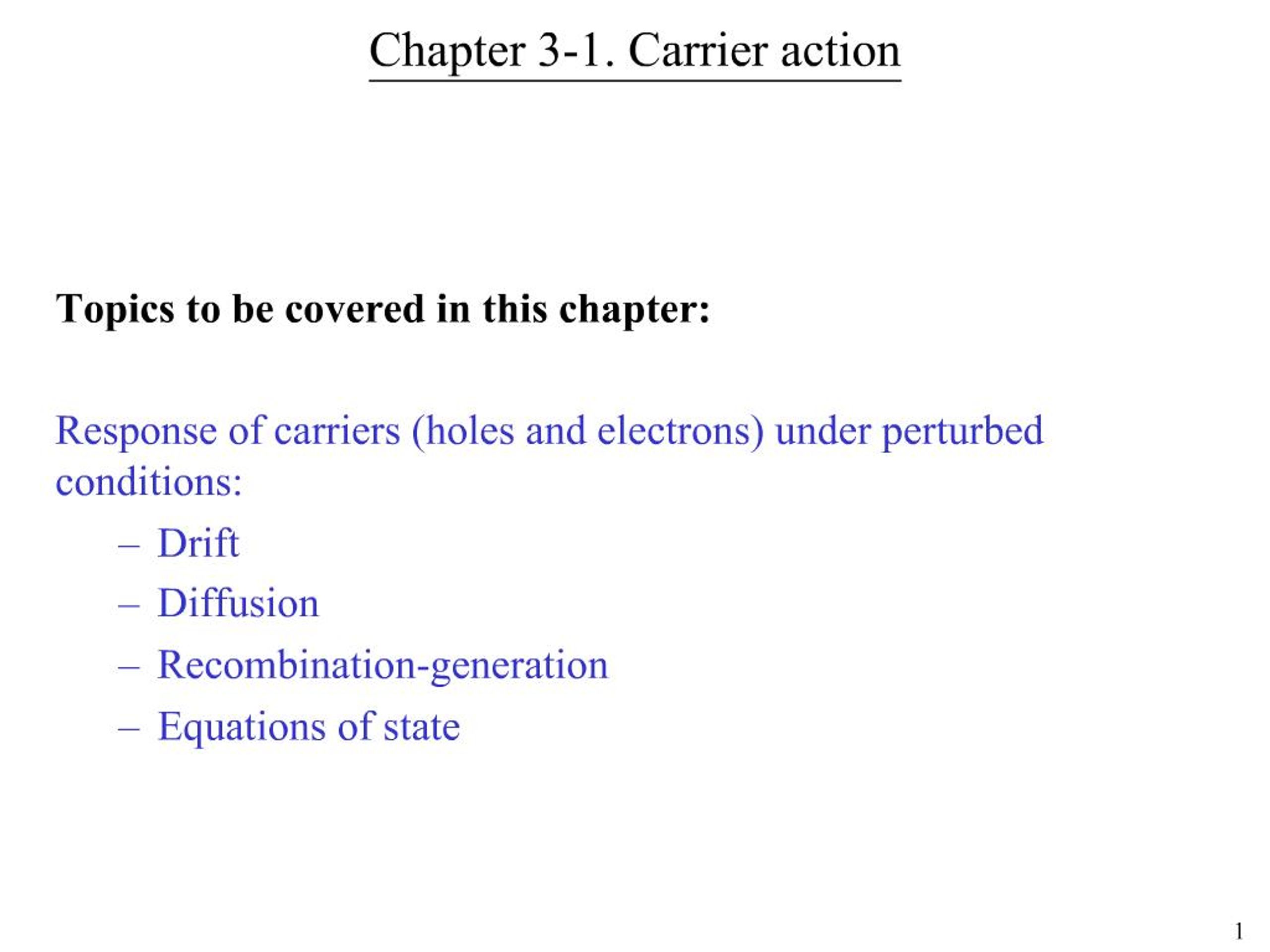 PPT - Chapter 3-1. Carrier action PowerPoint Presentation, free ...