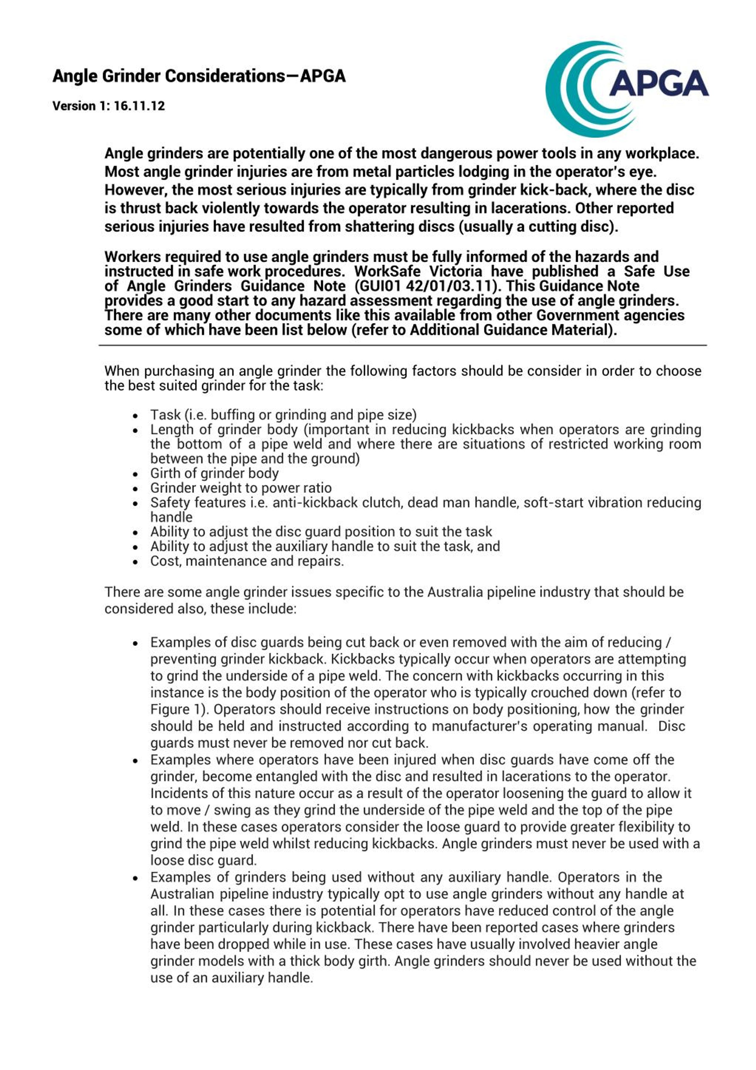 PPT - Angle Grinder Considerations — APGA PowerPoint Presentation, free ...